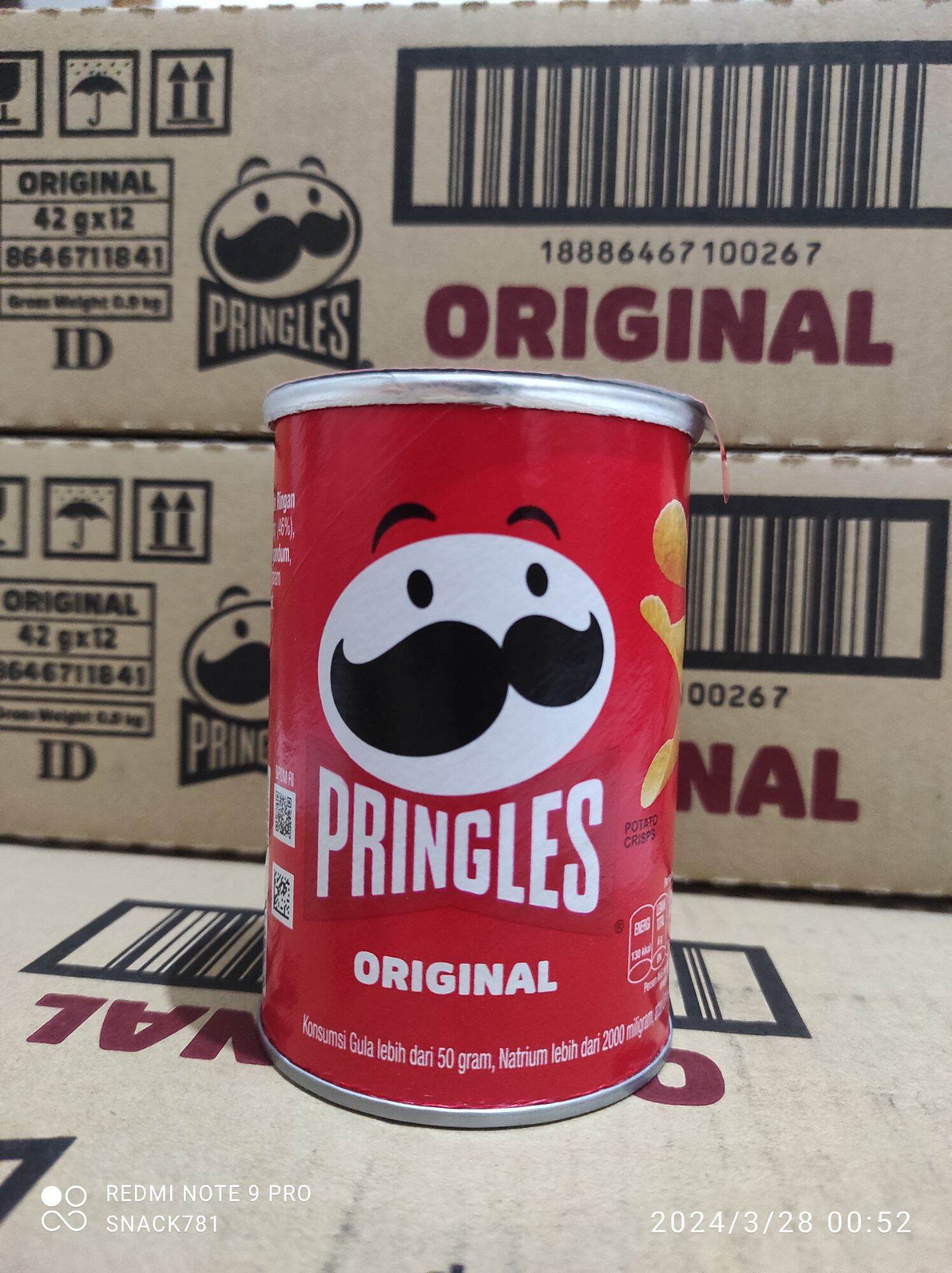 pringles snack potato kaleng mini 1 dus isi 42 gram x12 pcs | Lazada ...
