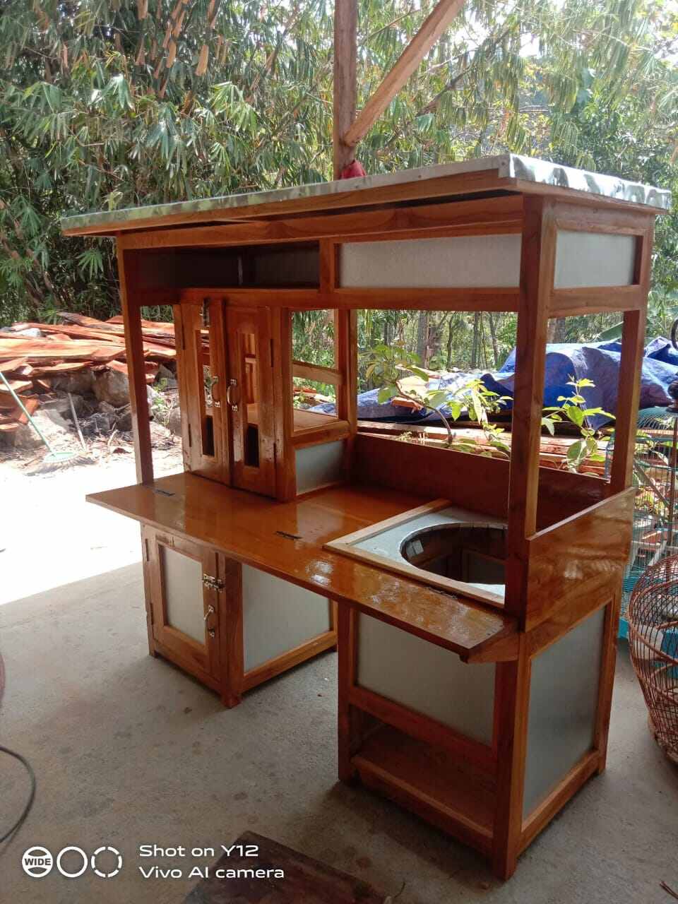 gerobak bkso motor bahan kayu jati plitur | Lazada Indonesia