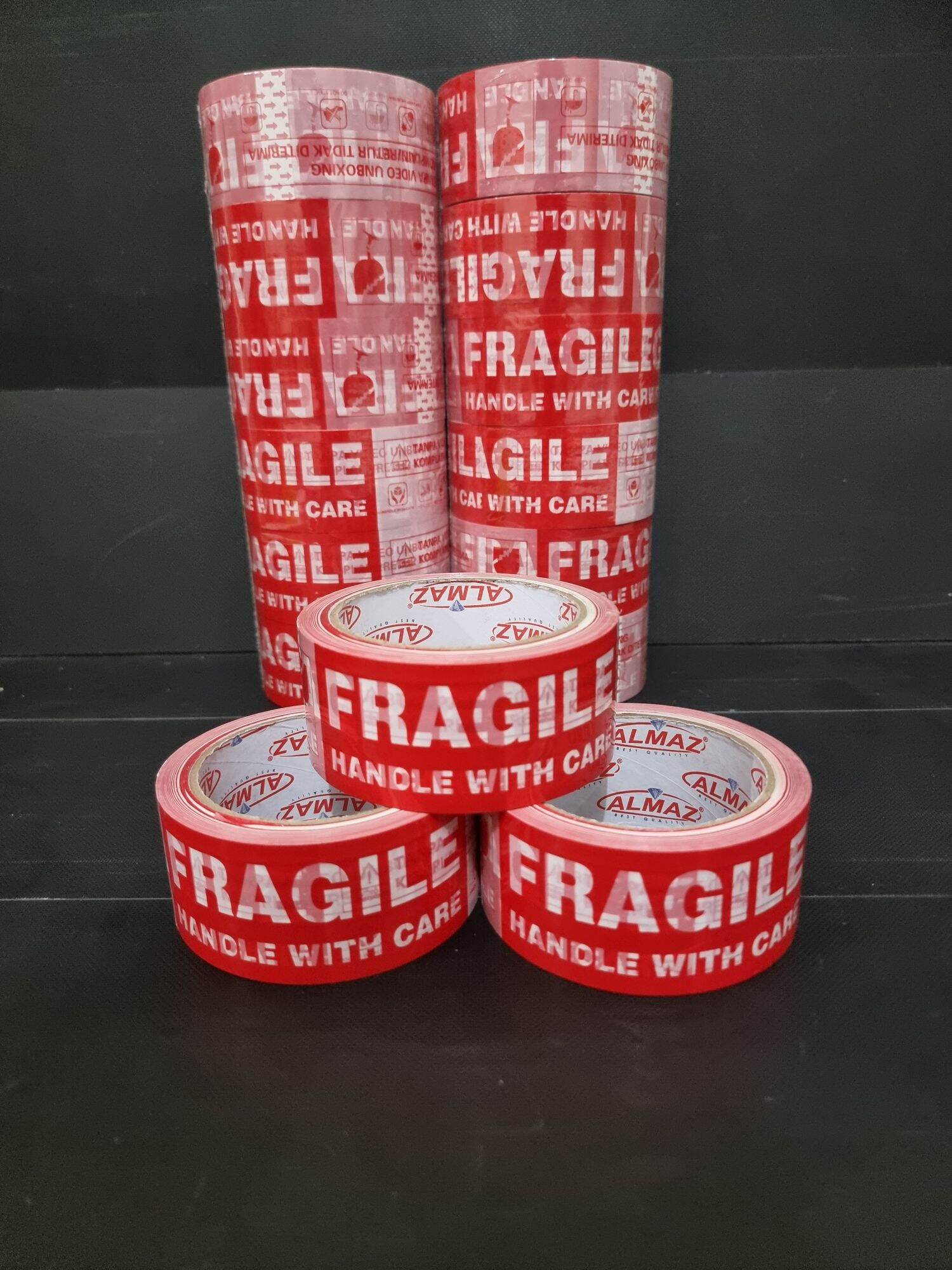 Lakban Fragile Merah Putih 90 Yard Murah | Lazada Indonesia