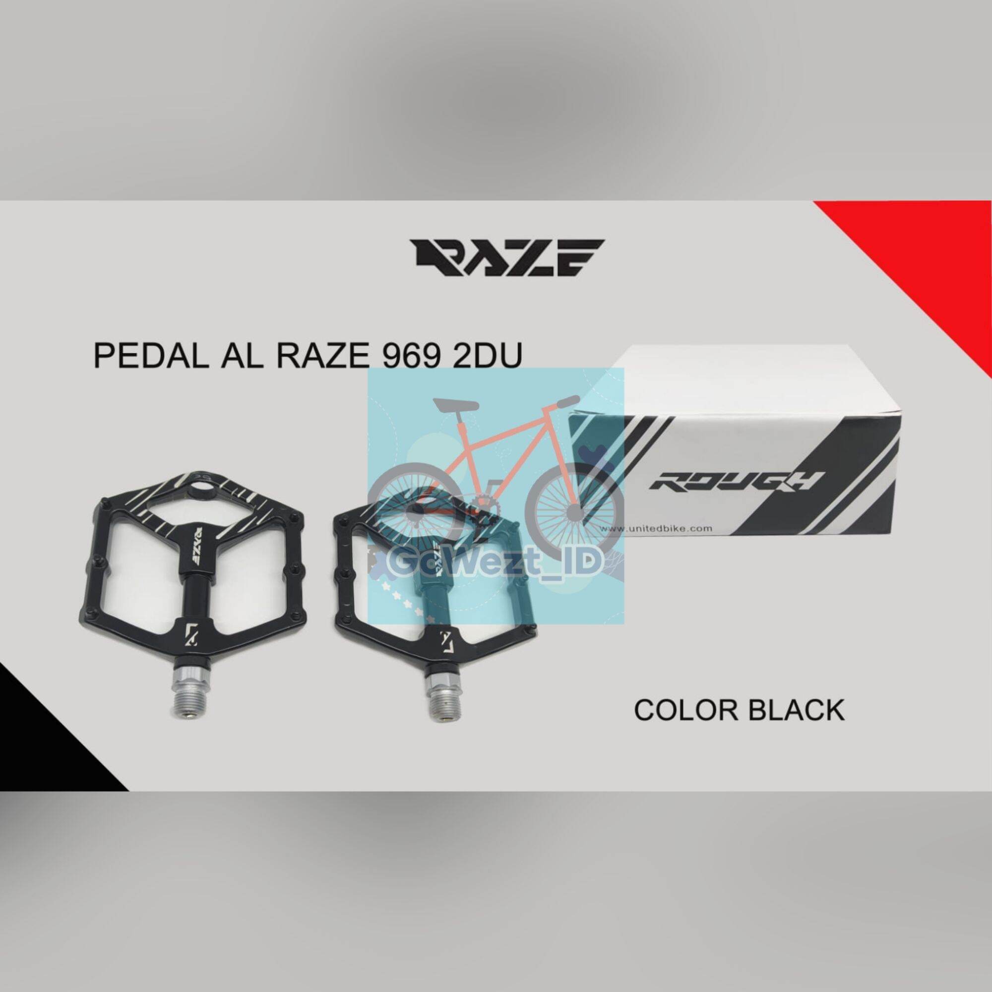 Pedal Sepeda Bearing Alloy RAZE 969 Hitam As Drat Besar MTB Lipat Fixie ...