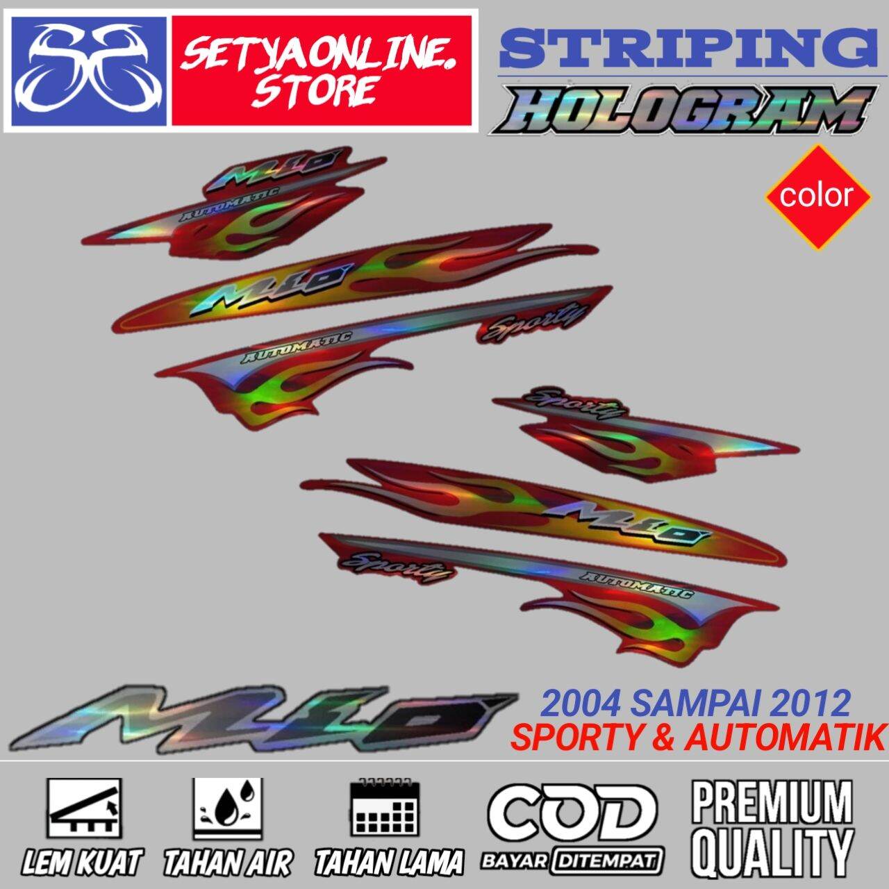 stiker striping mio Sporty dan automatic hologram api viral | Lazada ...