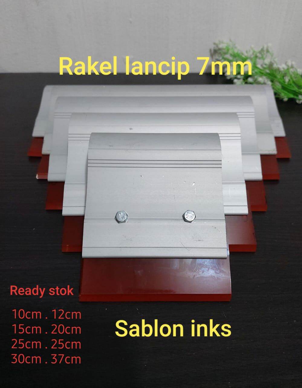 Rakel lancip MERAH + gagang ALLUMUNIUM 25cm 30cm 35cm 37cm | Lazada ...