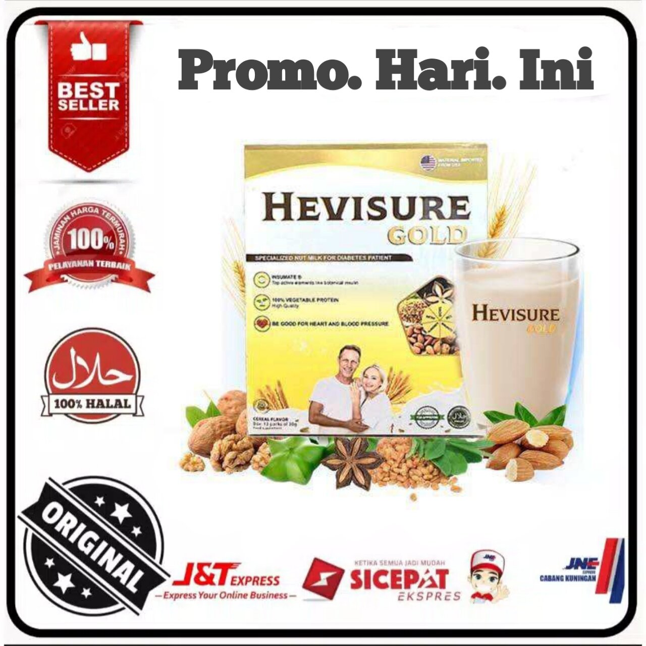 Flash Sale - Hevisure Gold Susu 1 Box Isi 12 Sachet Obat Diabetes ...