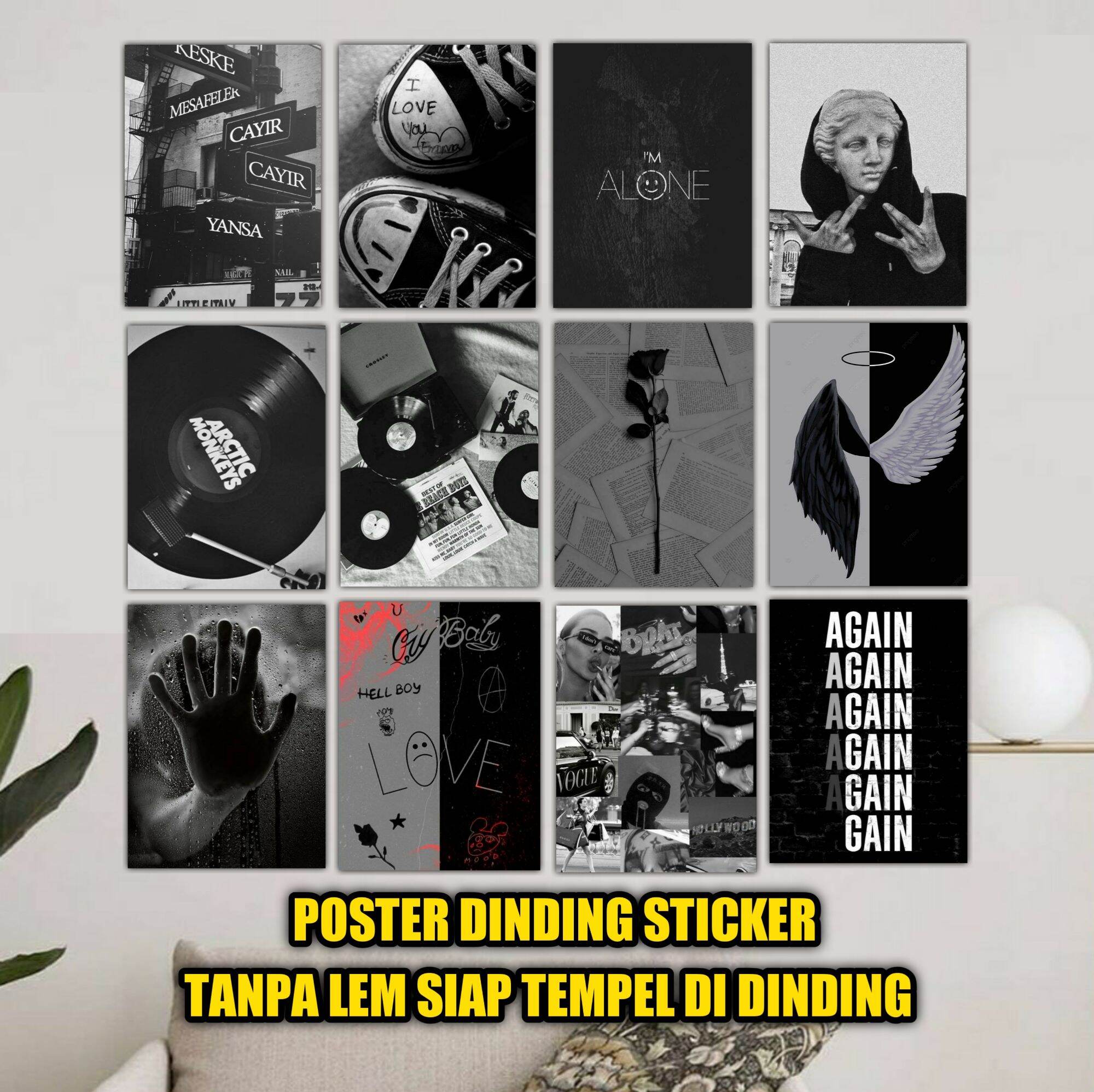 poster dinding aesthetic poster dinding black poster dinding vintage ...