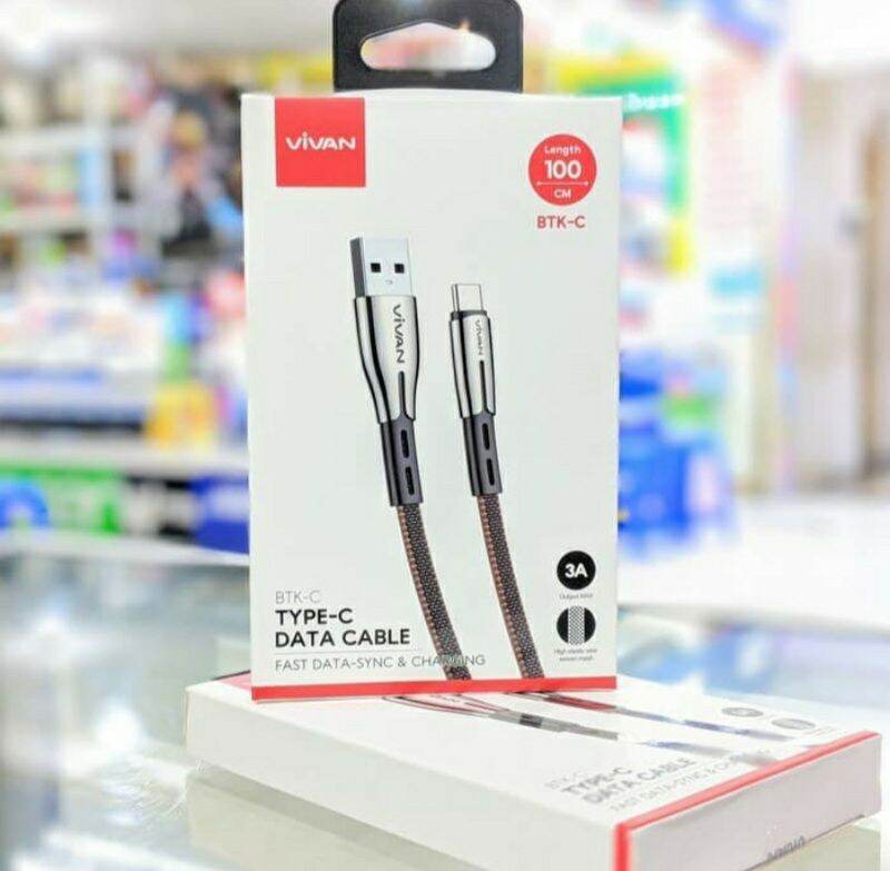 Kabel Data Vivan BTK-C Type C FastCharging Original 3A-1M | Lazada ...