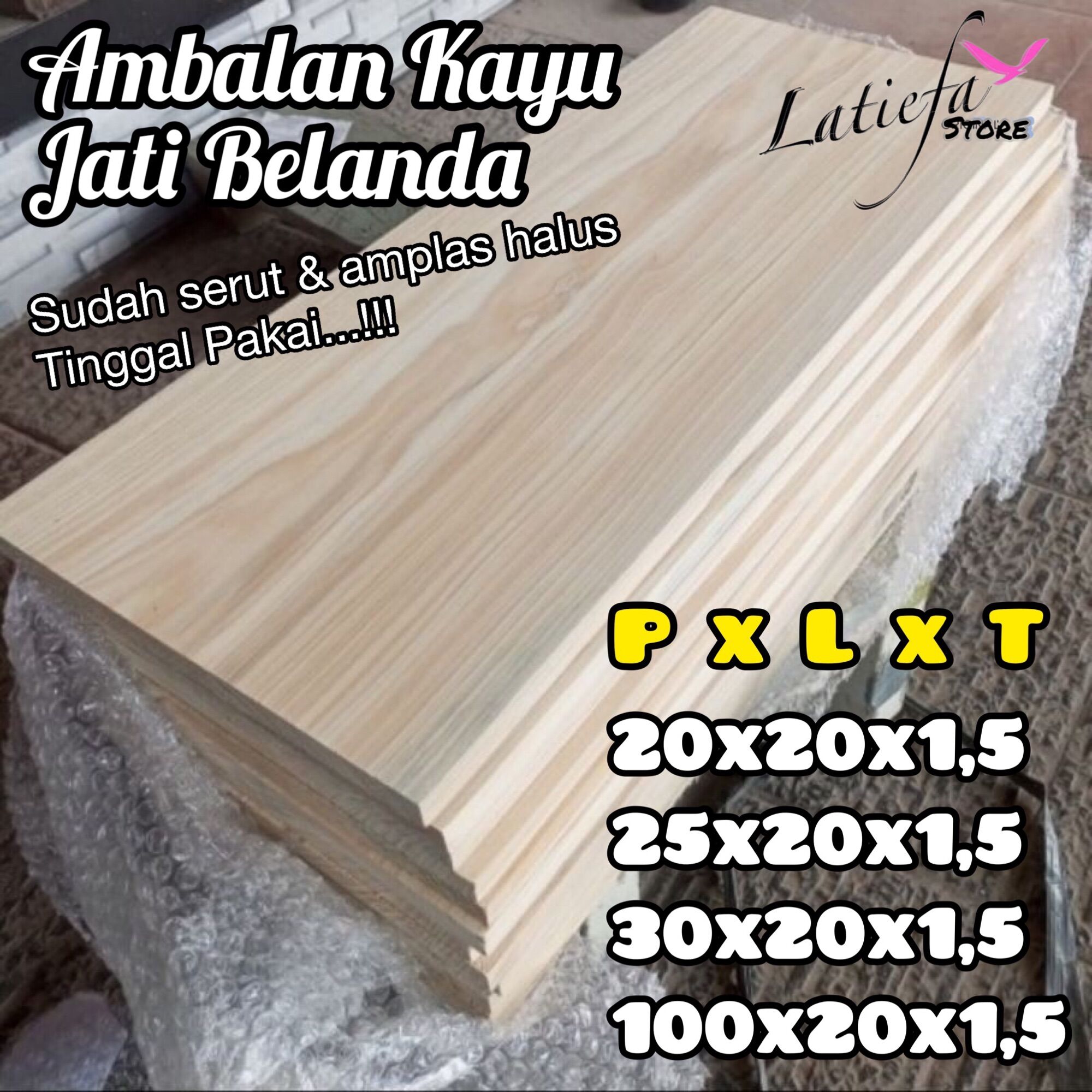 PAPAN AMBALAN JATI BELANDA / PINUS SUDAH BERSIH, TINGGAL PAKAI | Lazada ...