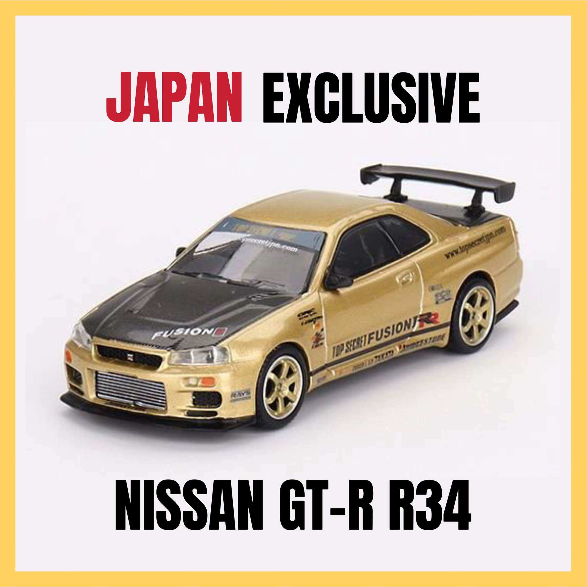 MINI GT Nissan GTR R34 skyline Top Secret Gold japan exclusive | Lazada ...