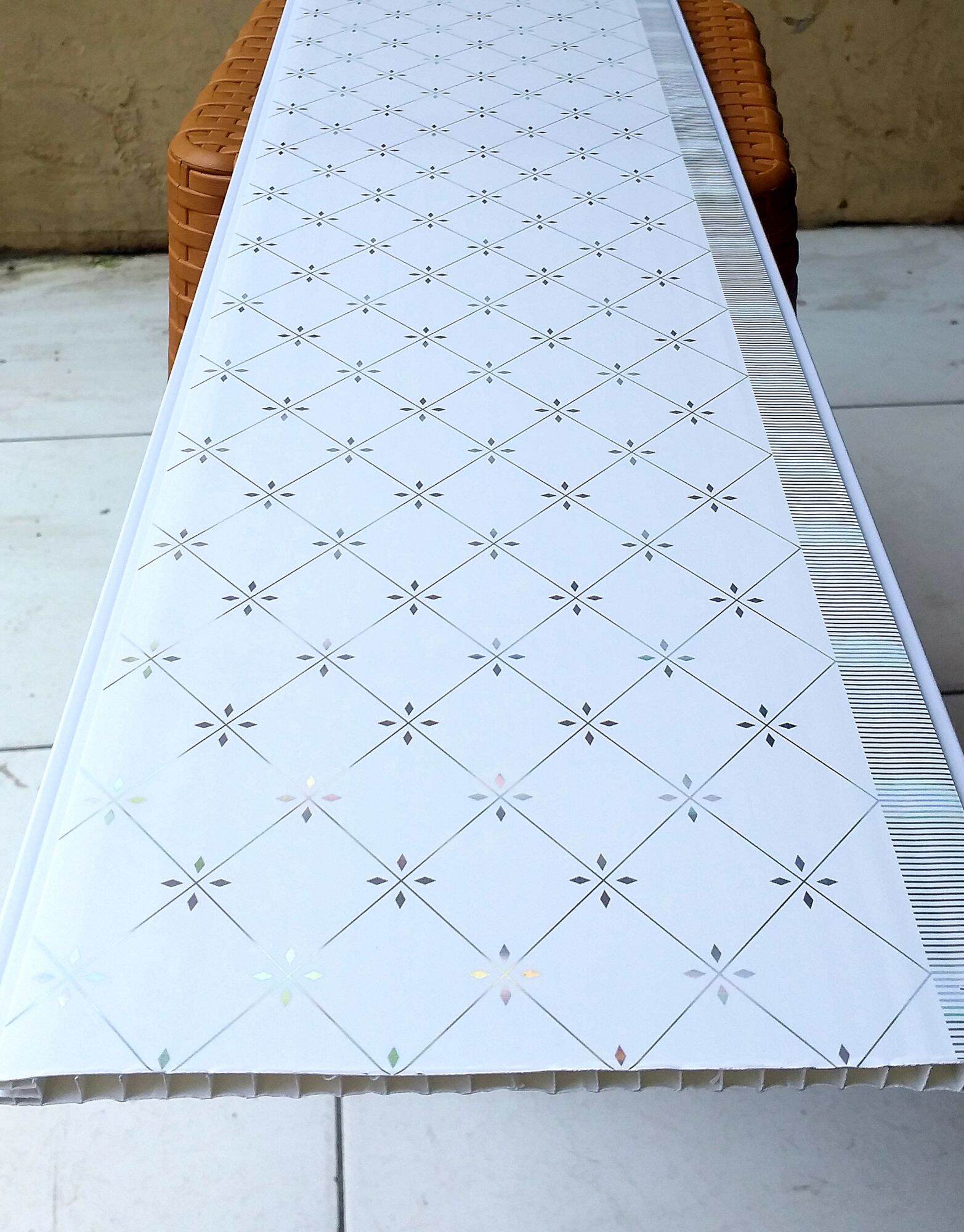 Bahan plafon pvc 3 meter 1 dus isi 15 pcs / plfon pvc 20cm / bahan ...