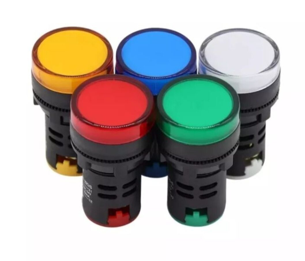FORT PILOT LAMP + VOLT METER / LAMPU KONTROL PANEL LED + INDIKATOR VOLT ...