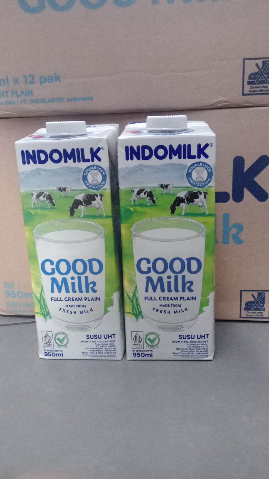 indomilk Good milk full cream plain susu UHT 950ML | Lazada Indonesia