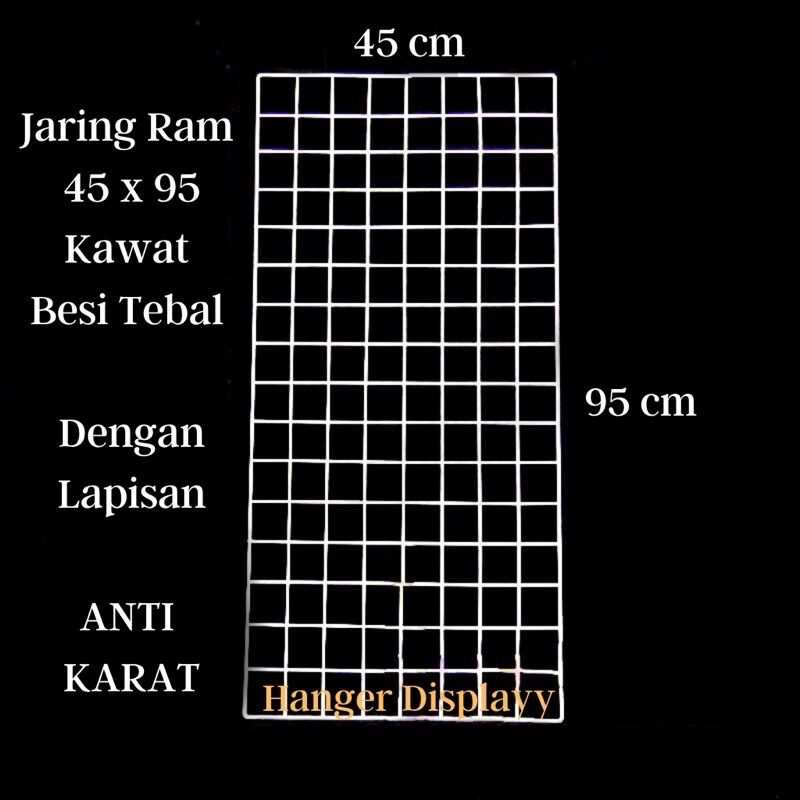 Jaring RAM Dinding 45x95 CM Gantungan Kawat Hook / WIRE GRID / HIJANG ...