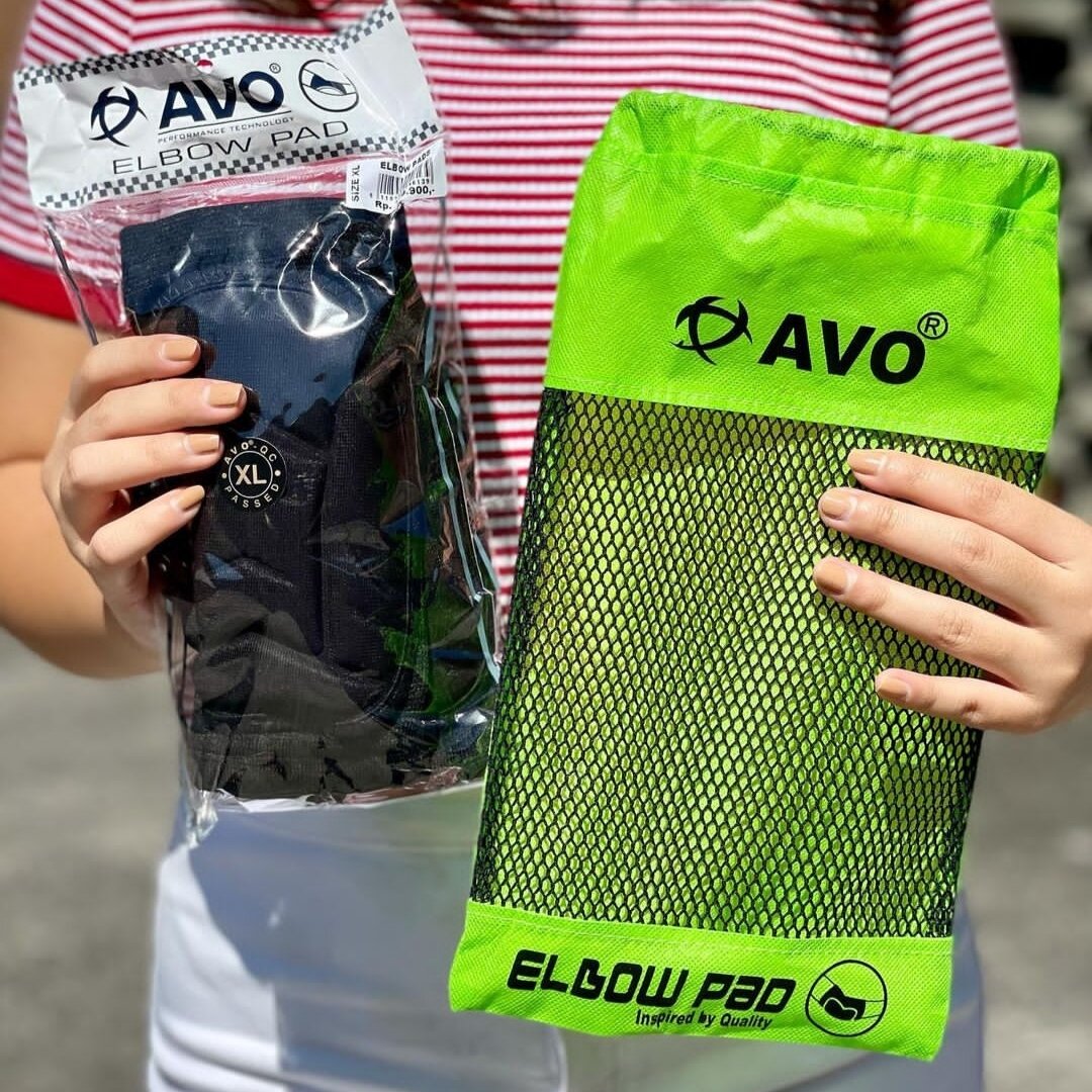 Elbow Pads Futsal Deker Siku Busa Tebal Hitam Polos Original Avo ...