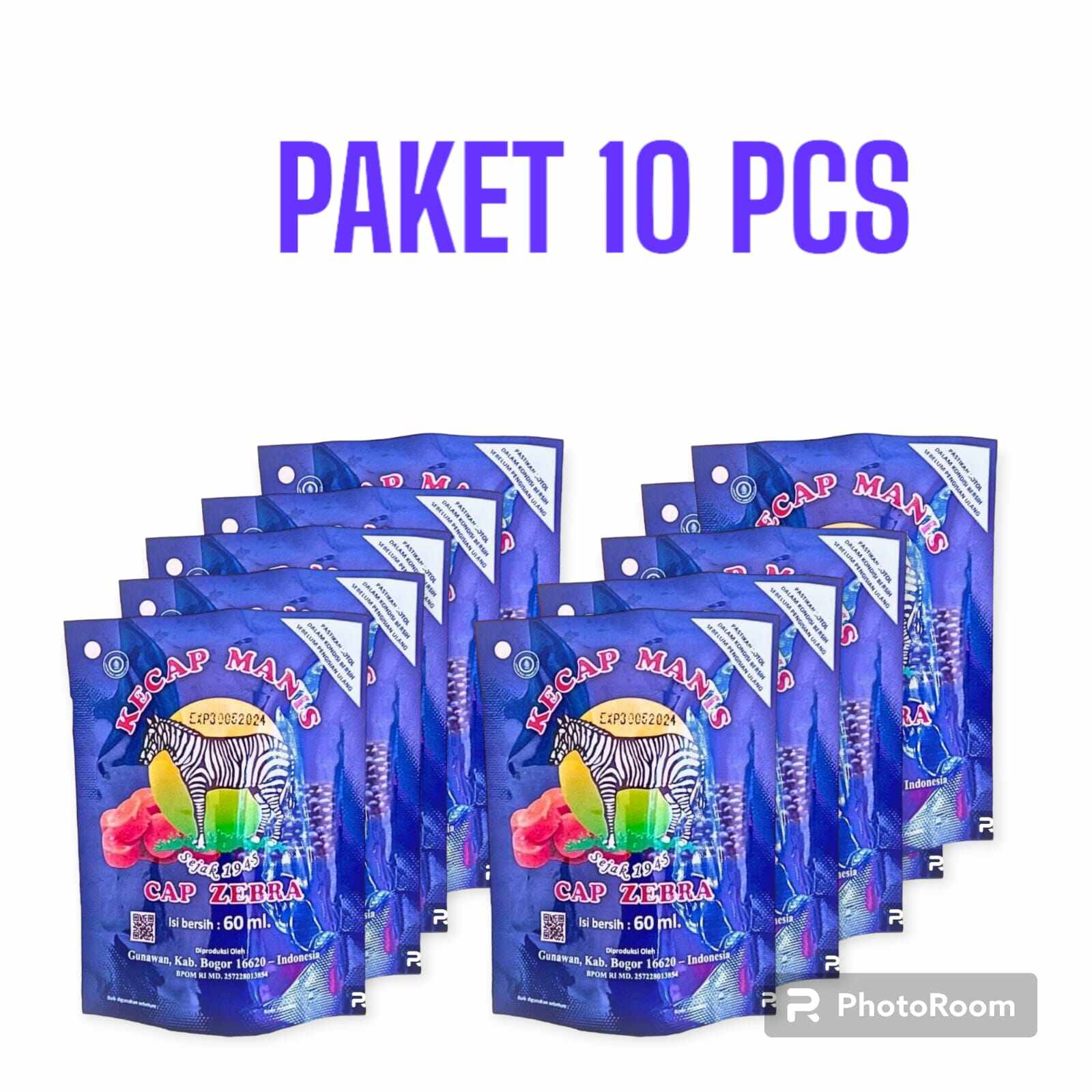 kecap manis istimewa cap zebra 60ml beli 10 gratis 1 | Lazada Indonesia