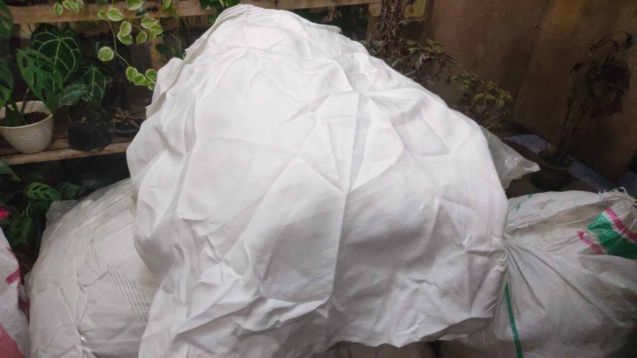 KAIN MAJUN LB PUTIH KATUN / Majul lembaran putih katun kiloan / kain ...