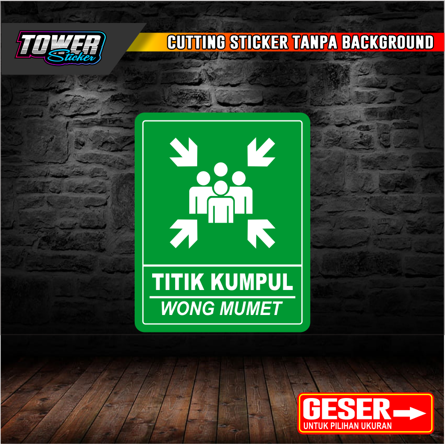 Cutting sticker Viral TITIK KUMPUL WONG MUMET stiker motor mobil lucu ...