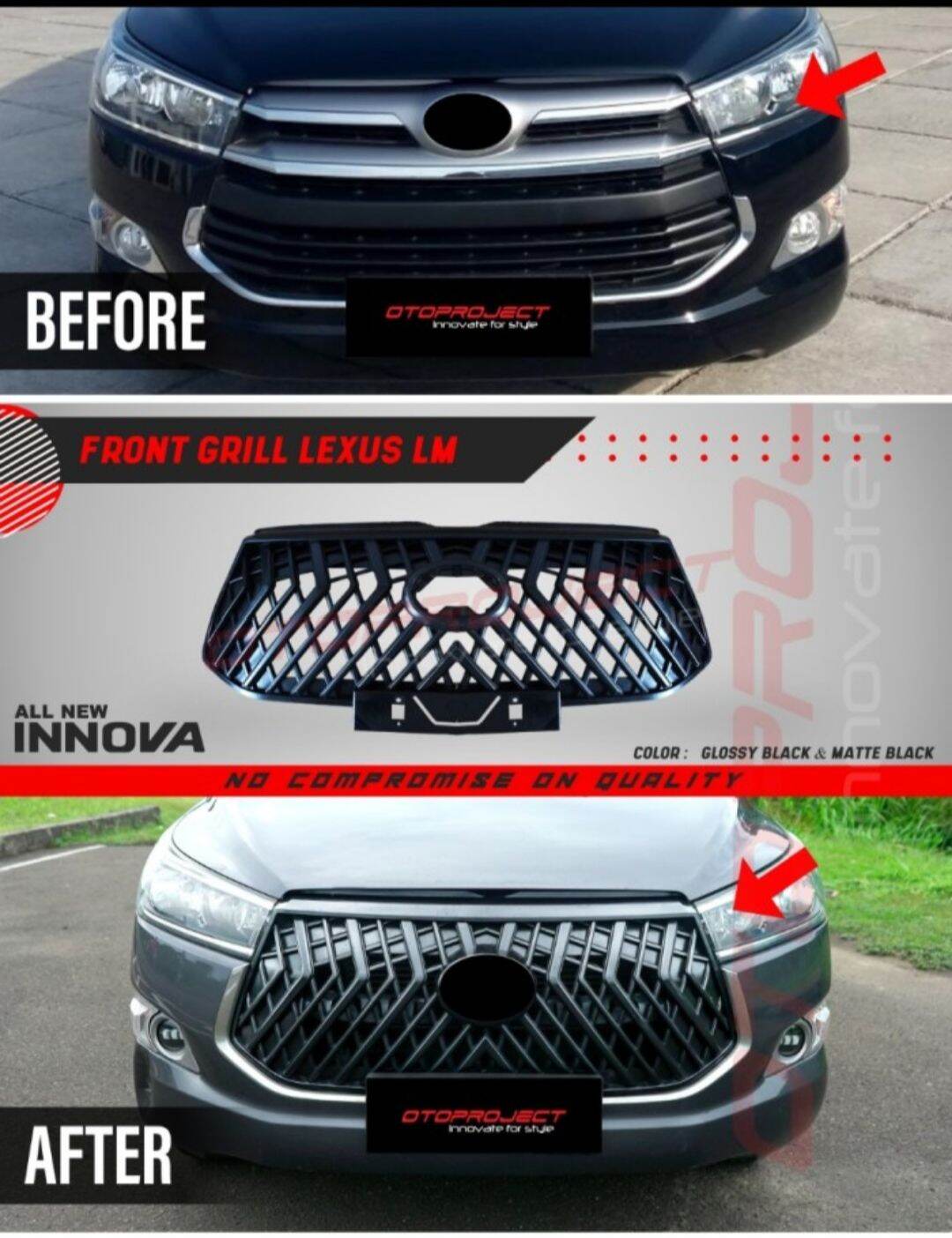 Grill Innova reborn 2016 - 2019 Lexus LM Style | Lazada Indonesia