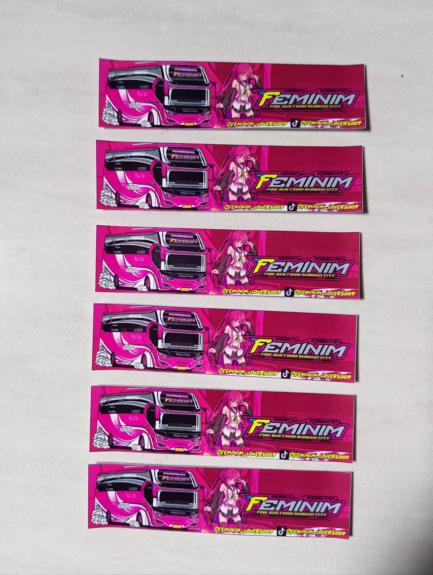 stiker bus Wijaya trans, stiker bus feminim stiker Ghendis Dll | Lazada ...