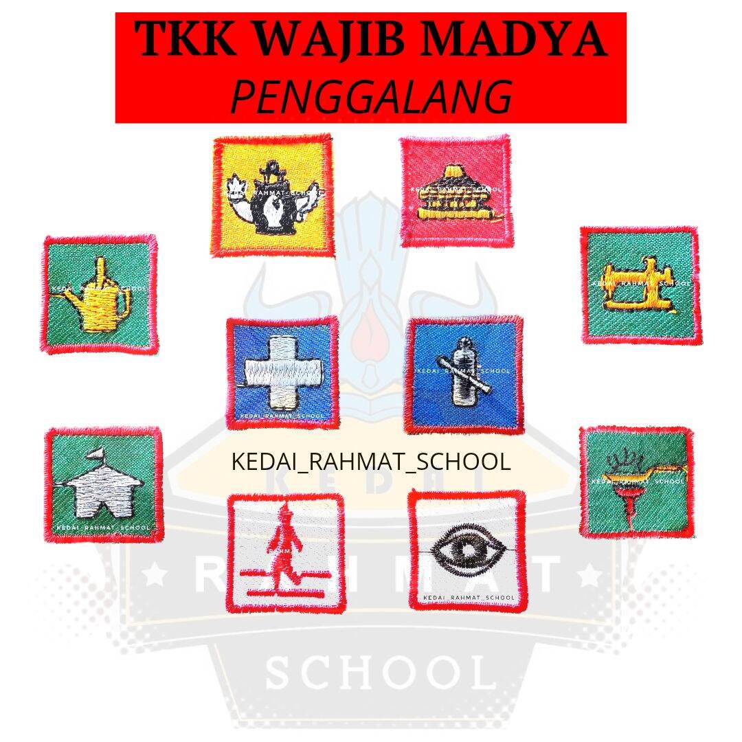 [10pcs] TKK Wajib Tanda Kecakapan Khusus Pramuka Siaga Penggalang Penegak Purwa Madya Utama ...