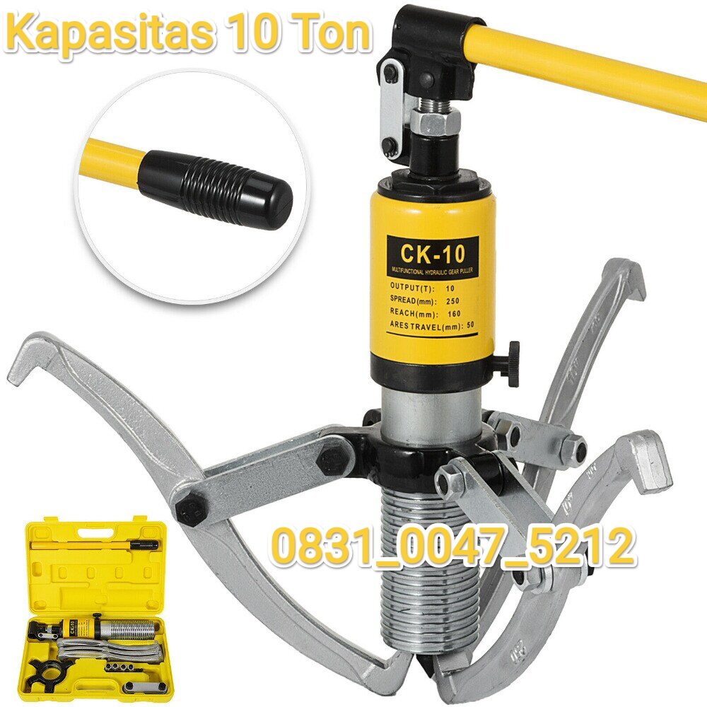 Hydraulic gear puller 10 Ton treker 3 kaki hidrolik alat buka bearing ...