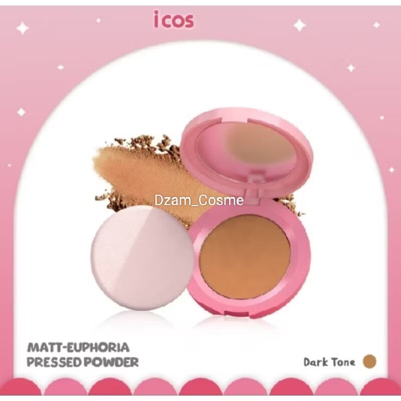 ICOS Matt Euphoria Pressed Powder / Bedak Icos Matte Finish | Lazada ...