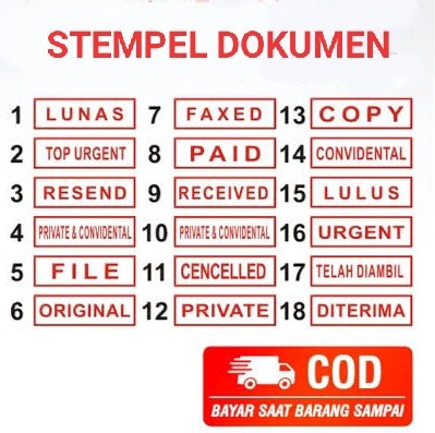stempel dokumen, stempel berkas, stempel paid, received, copy, file ...