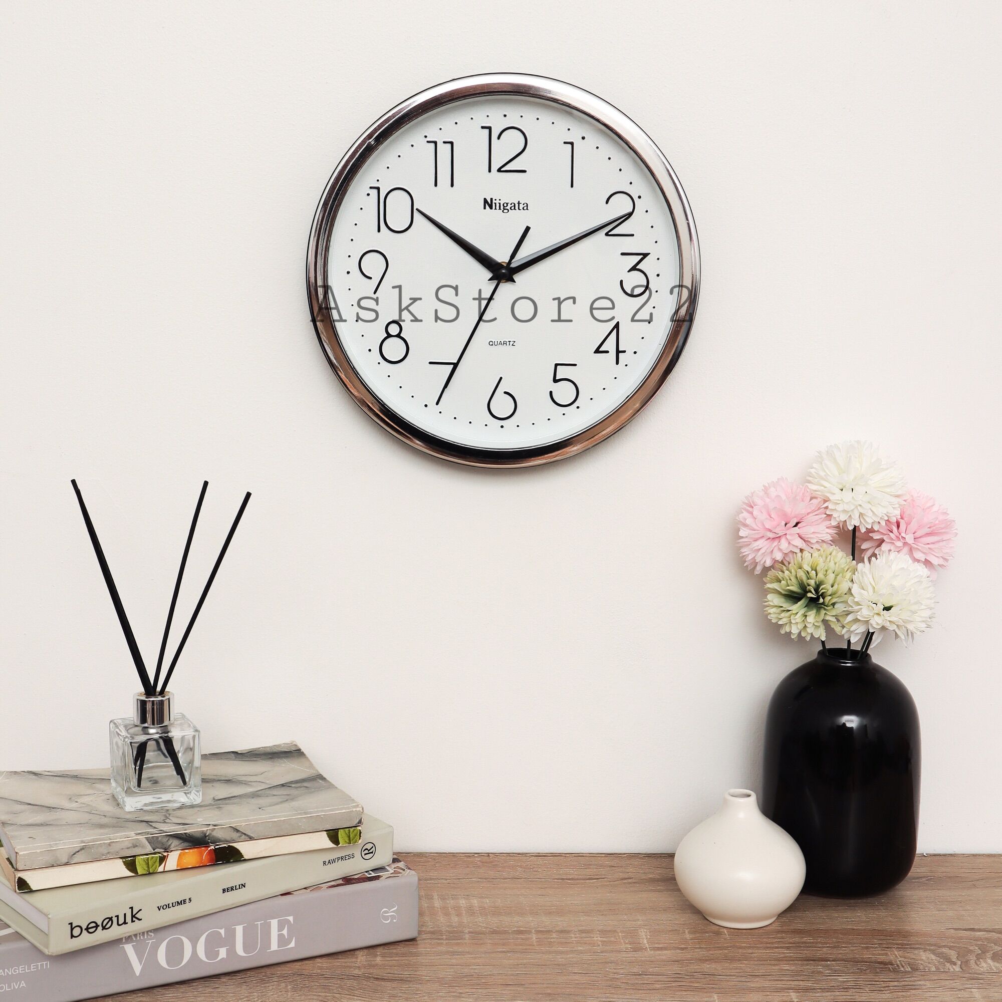 Jam Dinding / Jam Dinding Minimalis / Jam Dinding Quartz / Angka Timbul ...