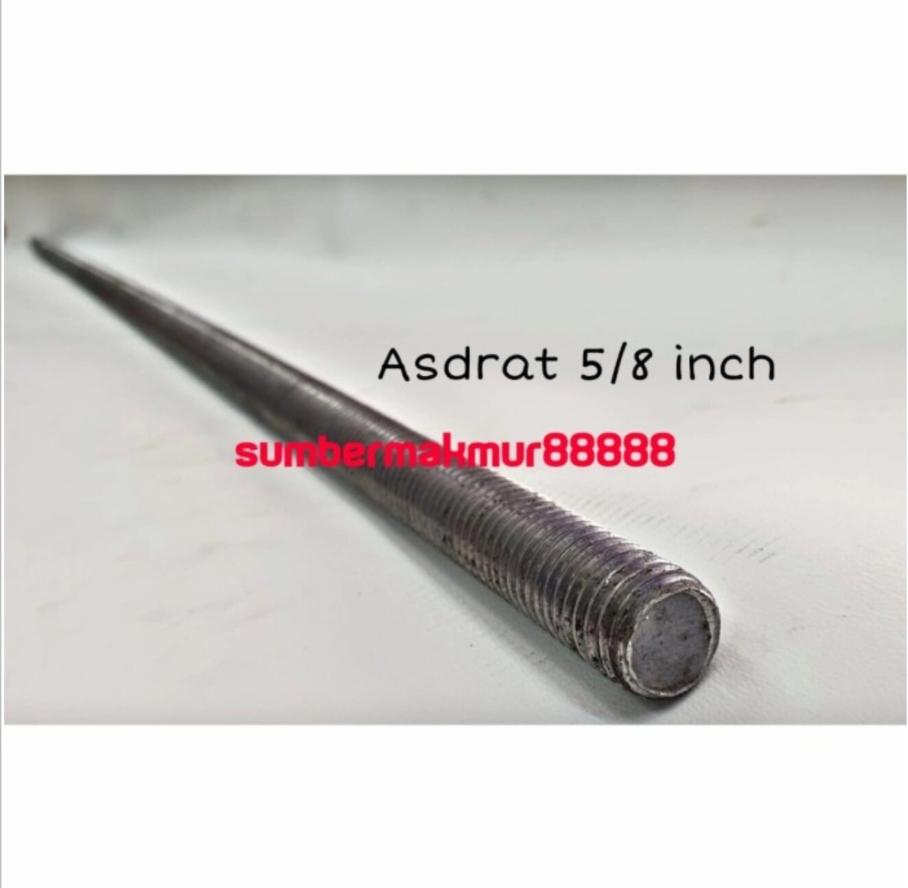Asdrat Besi Mentah 5/8 inch Baut Stud Bolt Full As drat | Lazada Indonesia