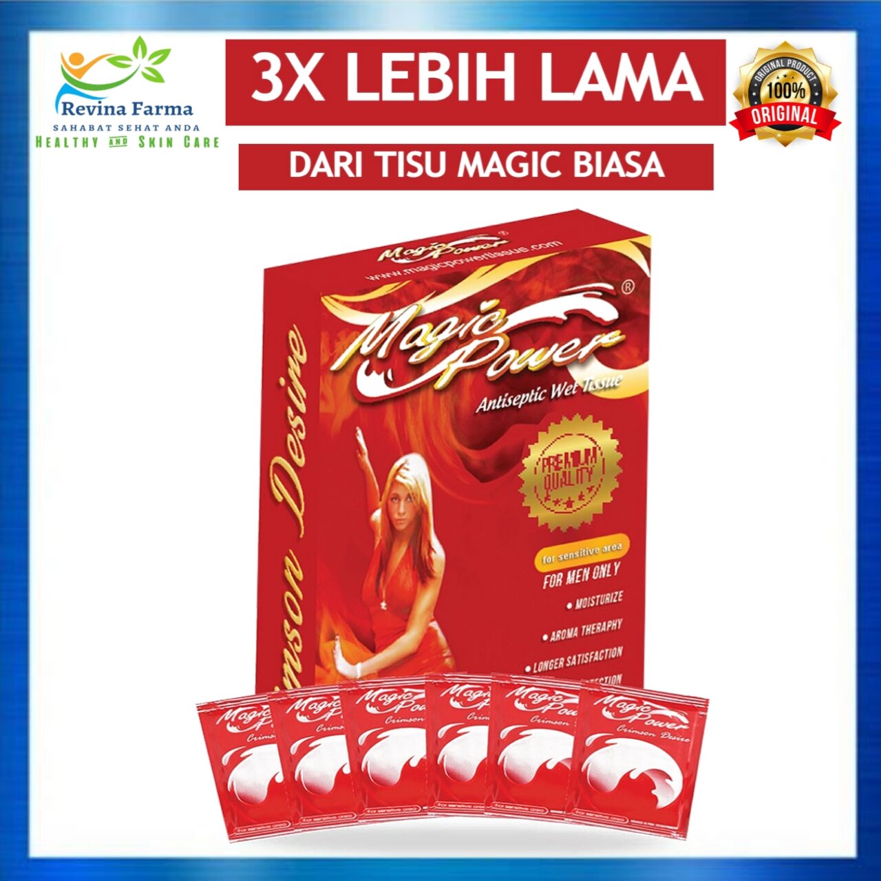 Tissue Power Magic Man Merah isi 6 Sachet, Tisue Super Magic, Tissue ...