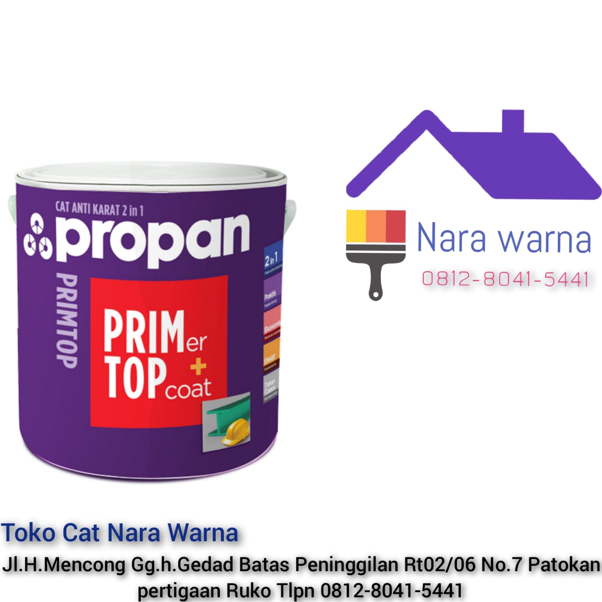 Propan Primtop Cat Finish Besi Anti Karat 2in1 1Kg | Lazada Indonesia