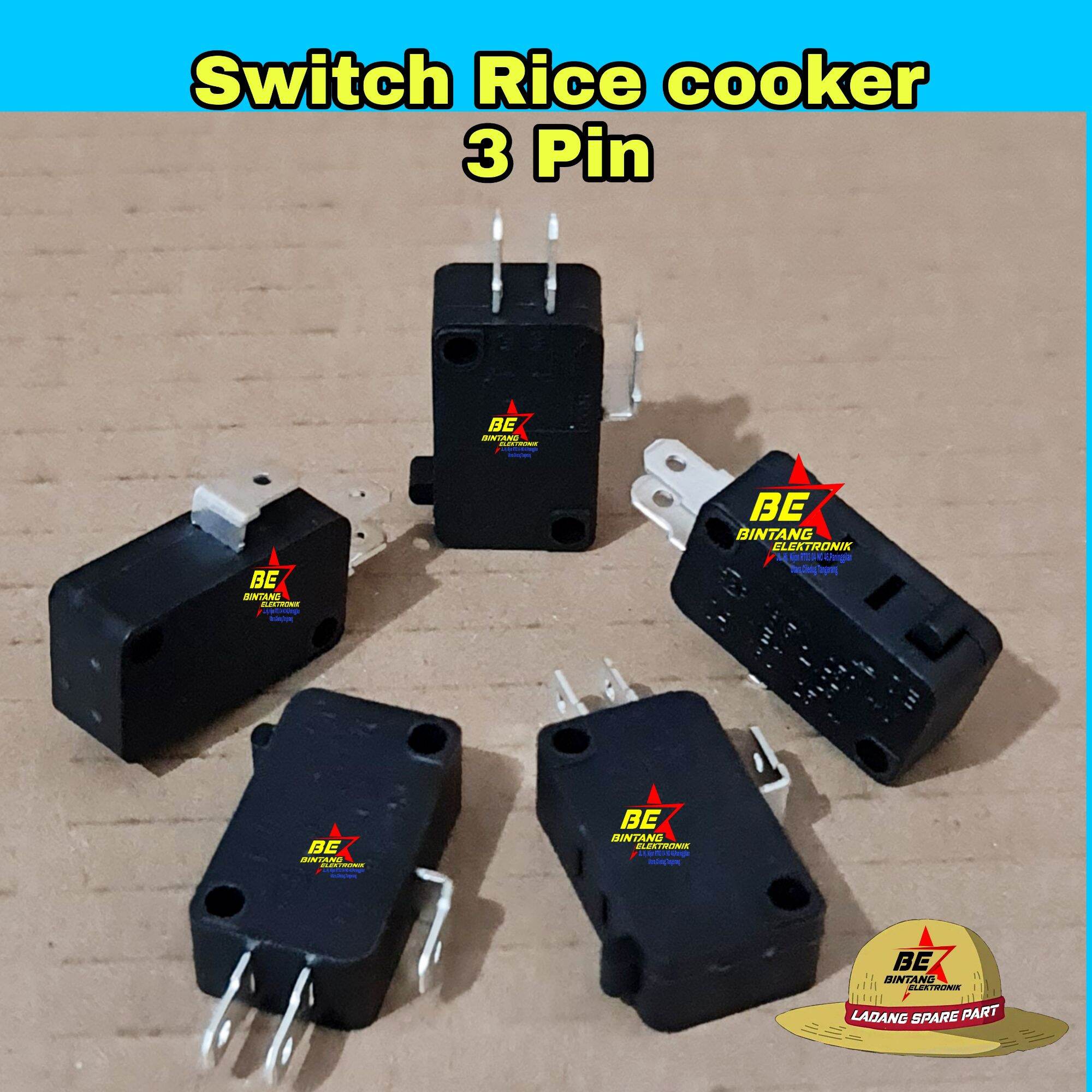 Micro Switch 3 Pin Rice cooker Saklar Otomatis Mejikom Kaki 3 | Lazada ...