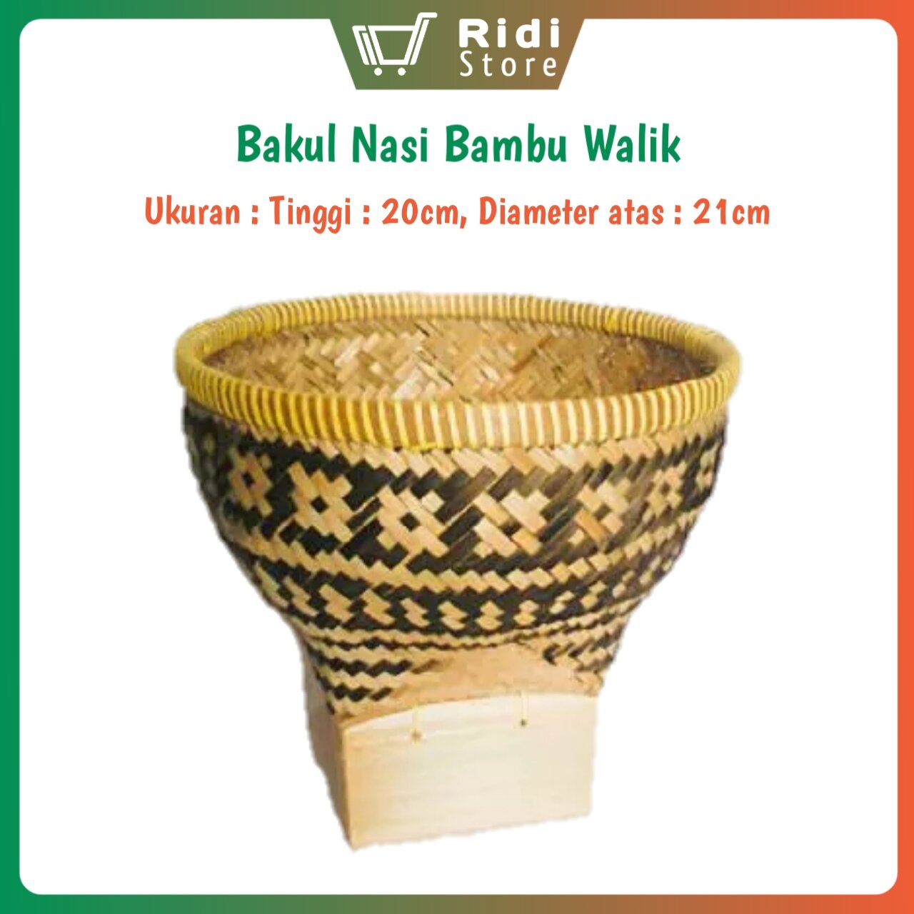 Bakul Nasi Dari Anyaman Bambu Motif Walik, Wakul Nasi Bambu | Lazada ...