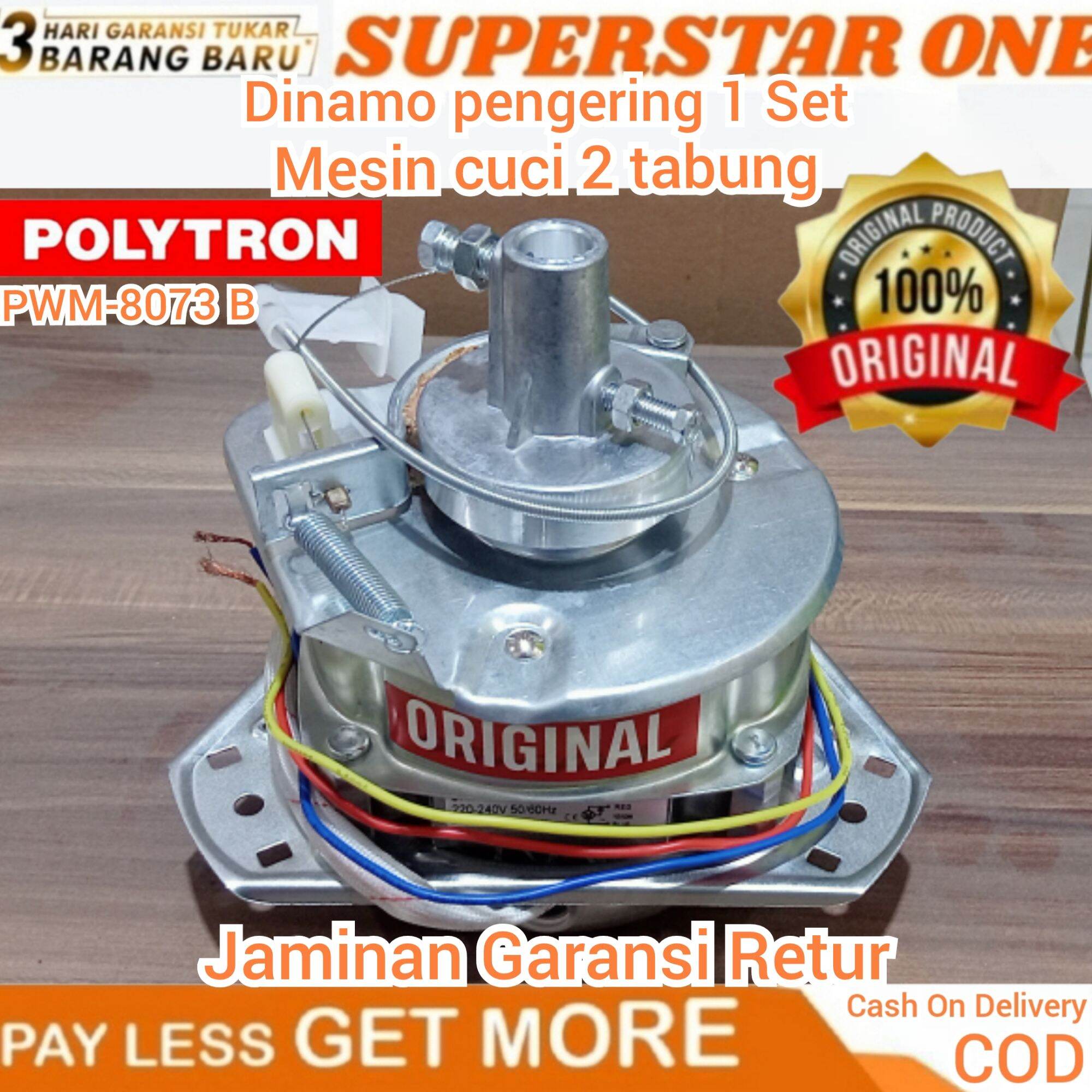 Dinamo pengering mesin cuci polytron PWM-8073 B/P 1 SET | Lazada Indonesia
