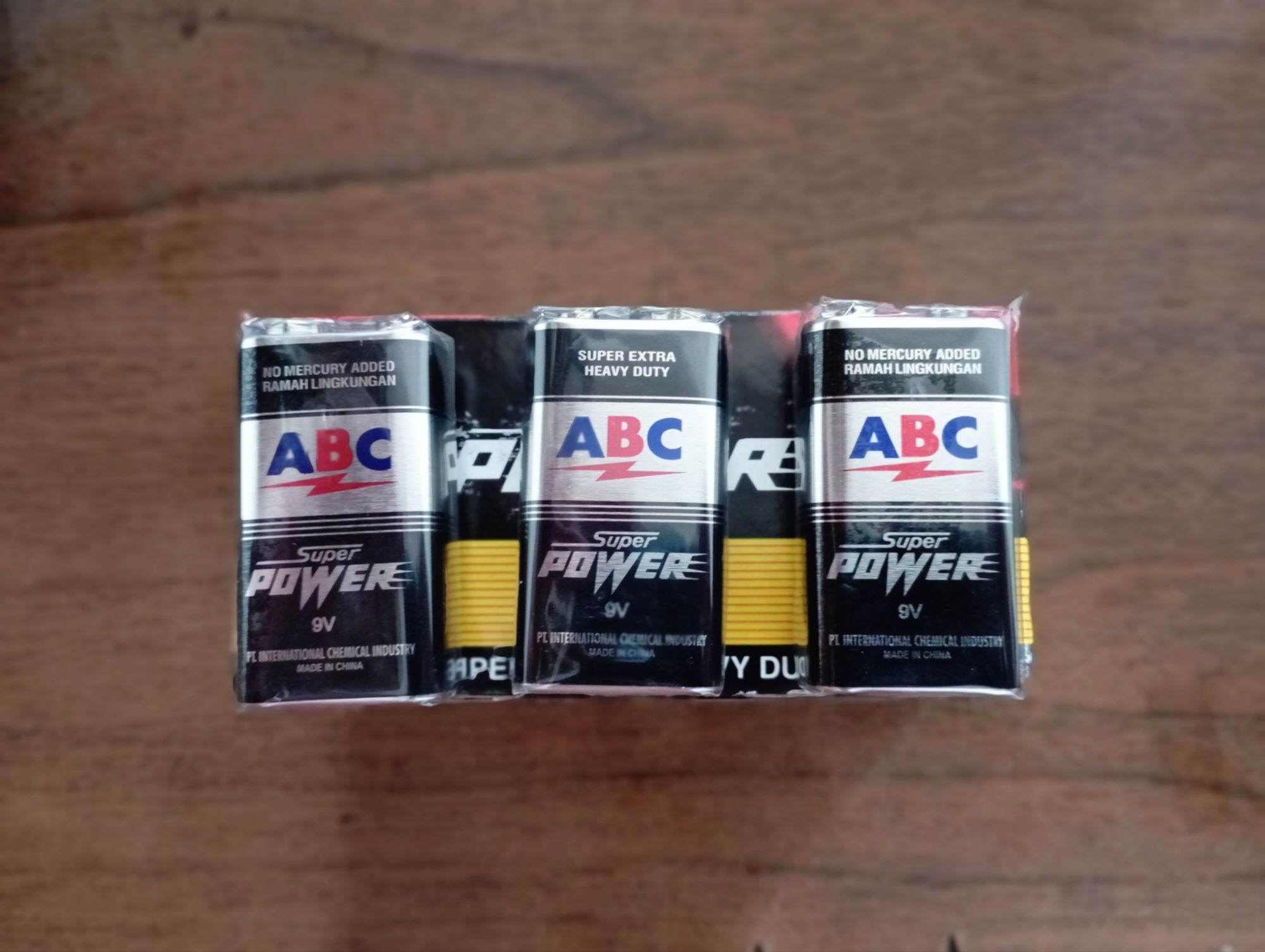 baterai kotak battery batu batere ABC super power 9V 9 volt hitam ...