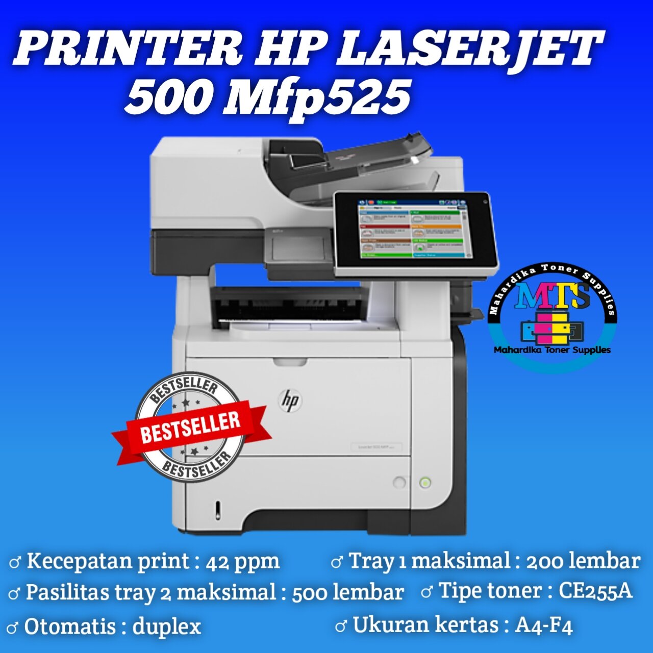 Printer Hp Laserjet Enterprise 500 Mfp M525 525 all in one Multifungsi ...