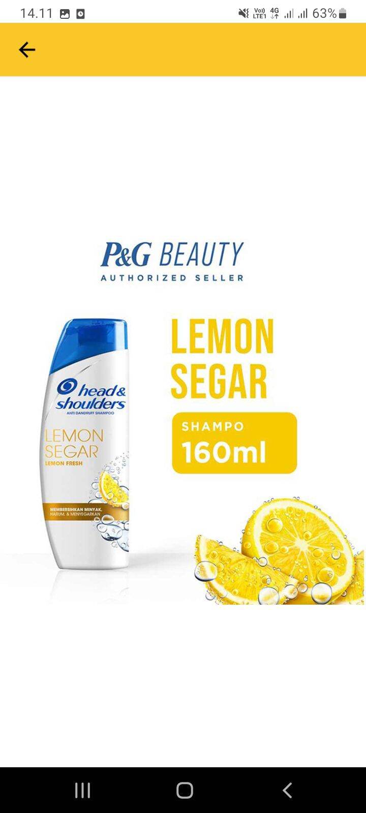 HEAD SHOUDERS 160ML SHAMPO ANTI KETOMBE UNTUK MEMBERSIHKAN MINYAK DAN ...