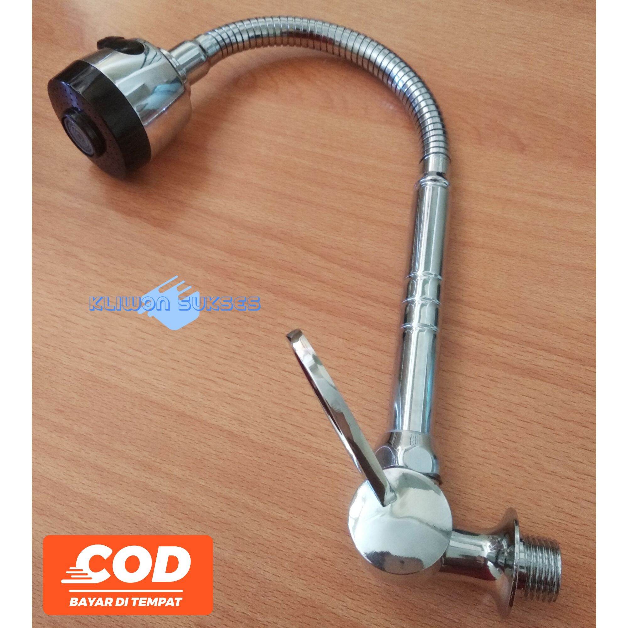 Kran angsa kran wastafel cuci piring jumbo filter 2 spray | Lazada ...