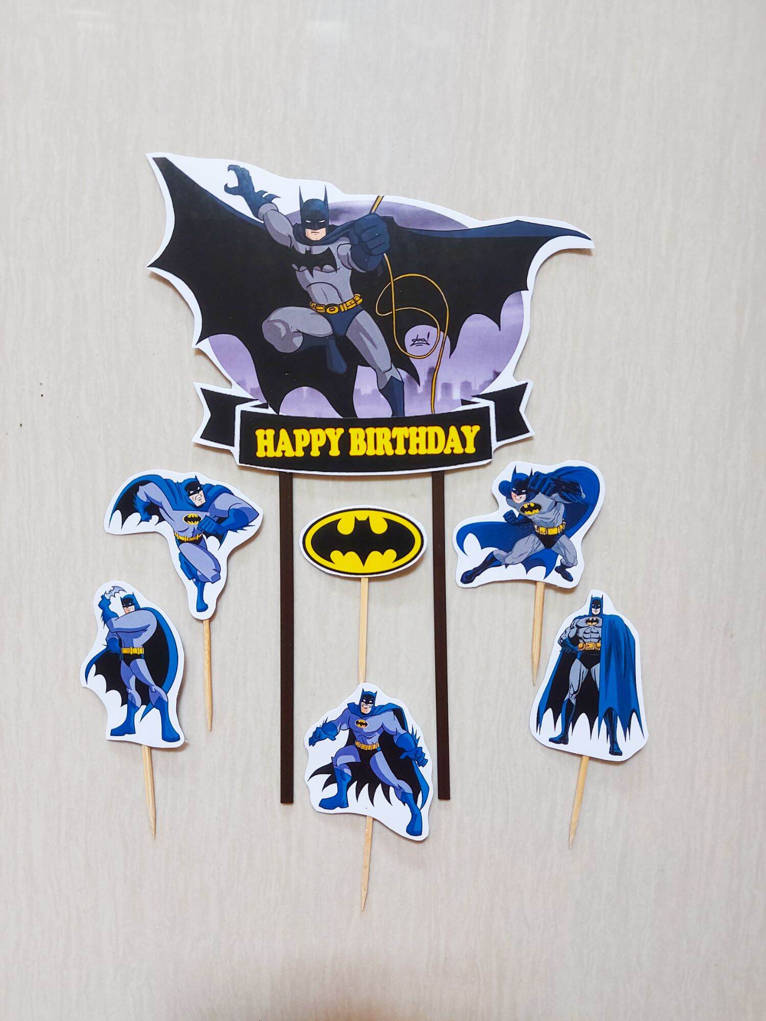 TOPPER BATMAN / CAKE TOPPER BATMAN / TOPPER HAPPY BIRTHDAY / TOPPER KUE ...