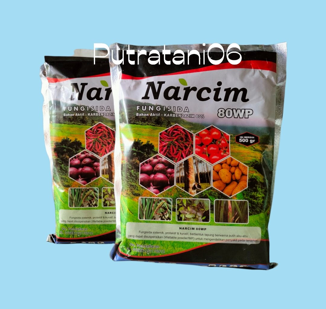 Fungisida NARCIM 80WP 500 gram karbendazim sistemik protektif | Lazada ...