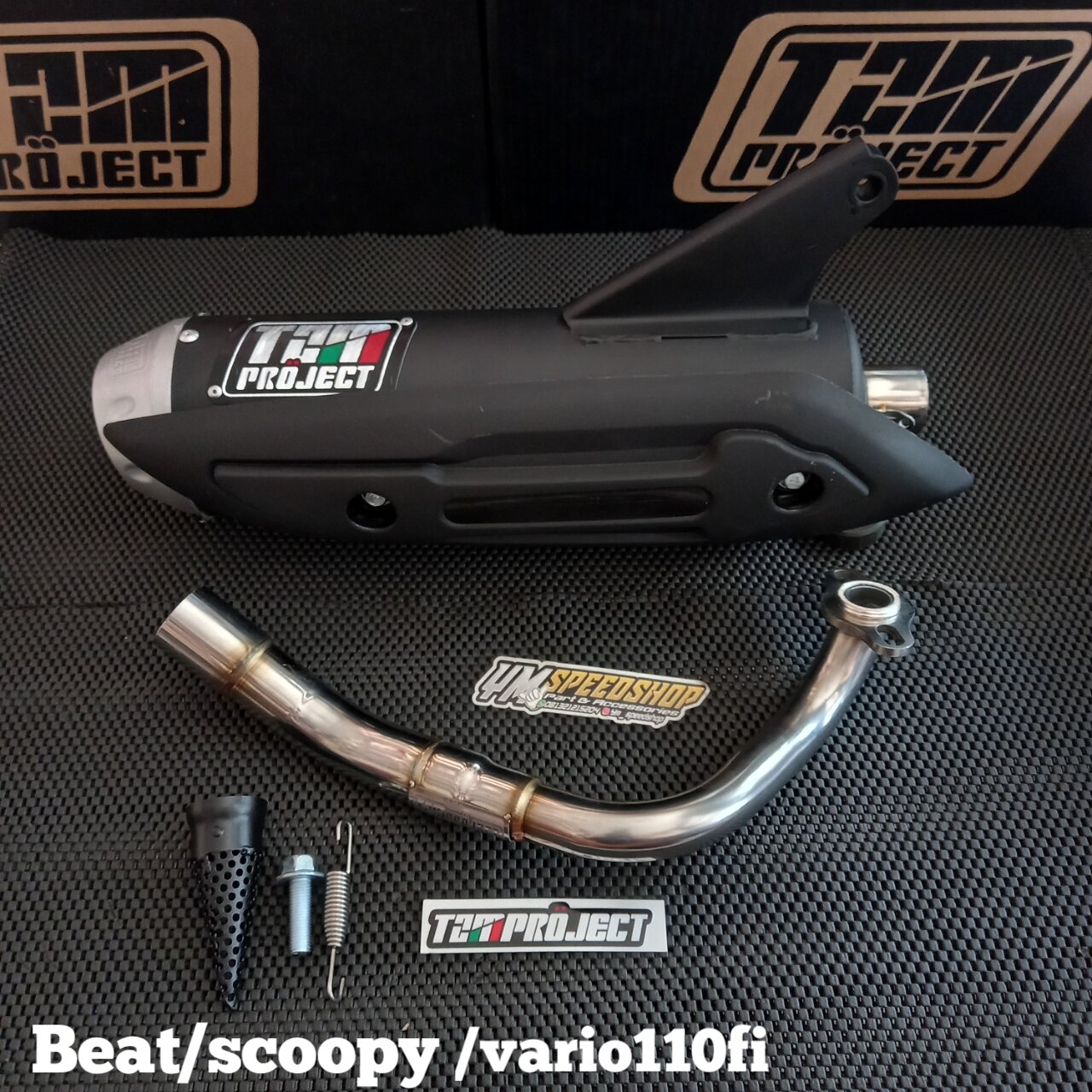 KNALPOT TZM PROJECT NON SS PRO FULLPACK BEAT KARBU FI ESP SCOOPY FI ESP VARIO110FI | Lazada ...