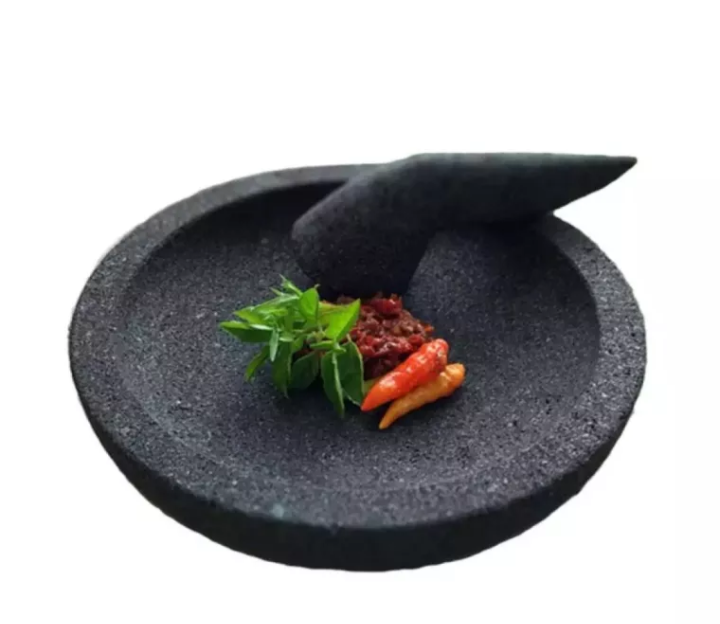 cobek+ulekan batu cowet mutu batu 18cm | Lazada Indonesia