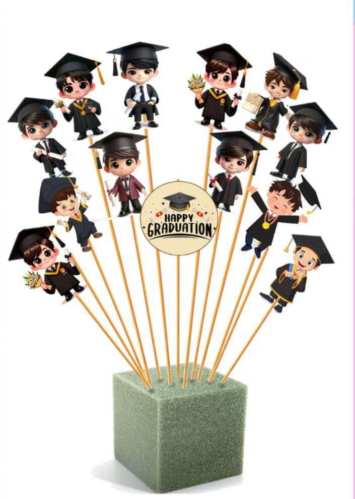 toper WISUDA HAPPY GRADUATION / toper buket / toper tusuk isi 12 ...