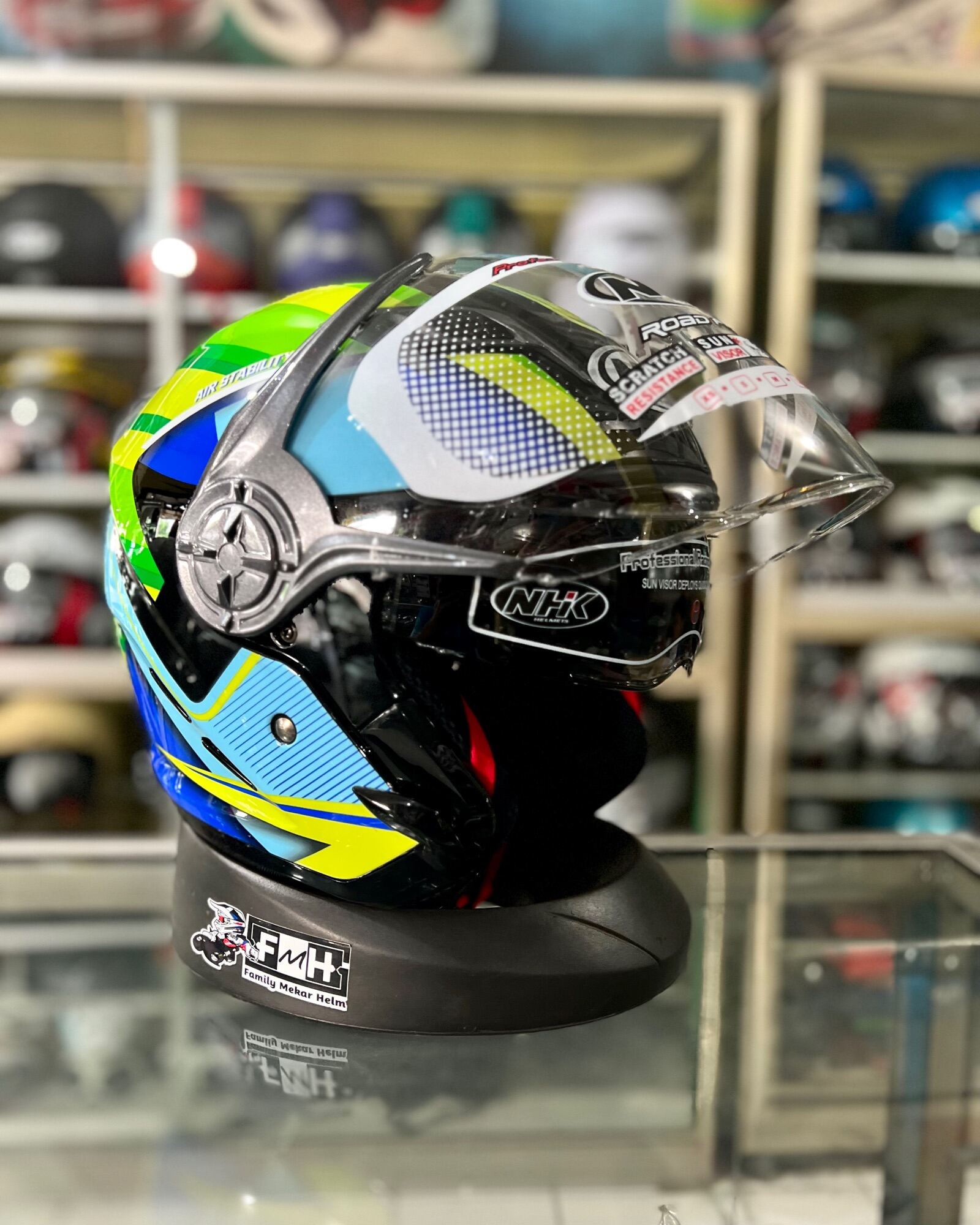 HELM NHK GLADIATOR MOTIF FIUS HELM HALF FACE DOUBLE VISOR ORIGINAL NHK ...