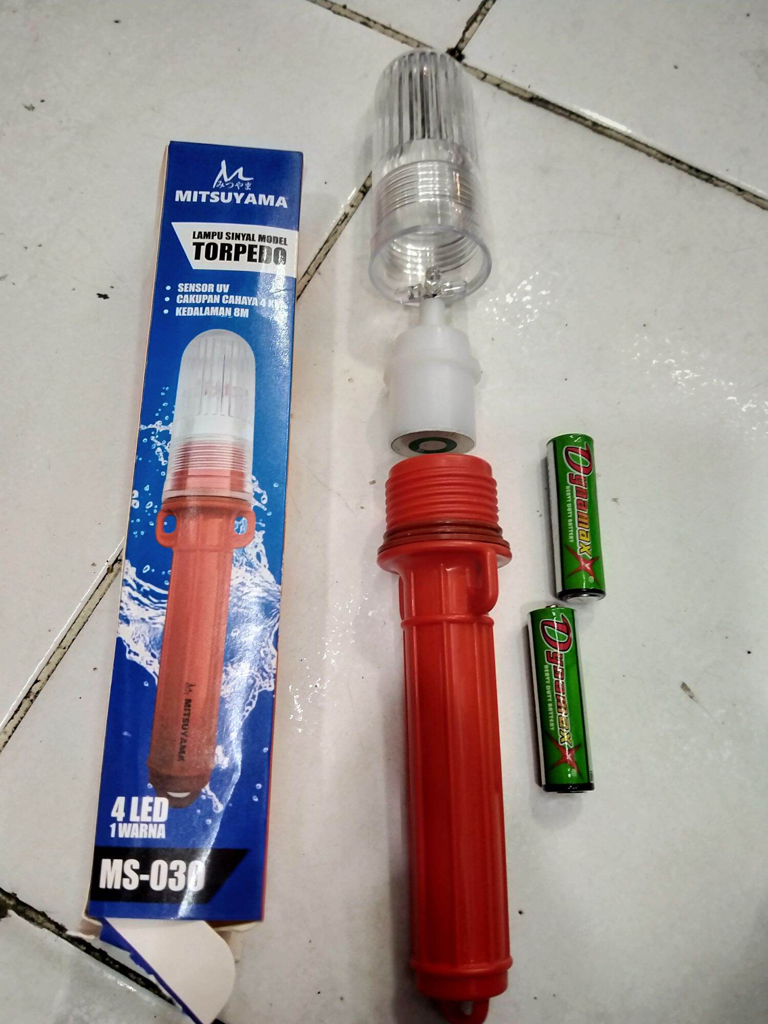 Lampu Torpedo 2 baterai A2 Lampu Bersinyal 1 Warna Lampu Nelayan, Lampu Kapal Nelayan Baterai AA ...
