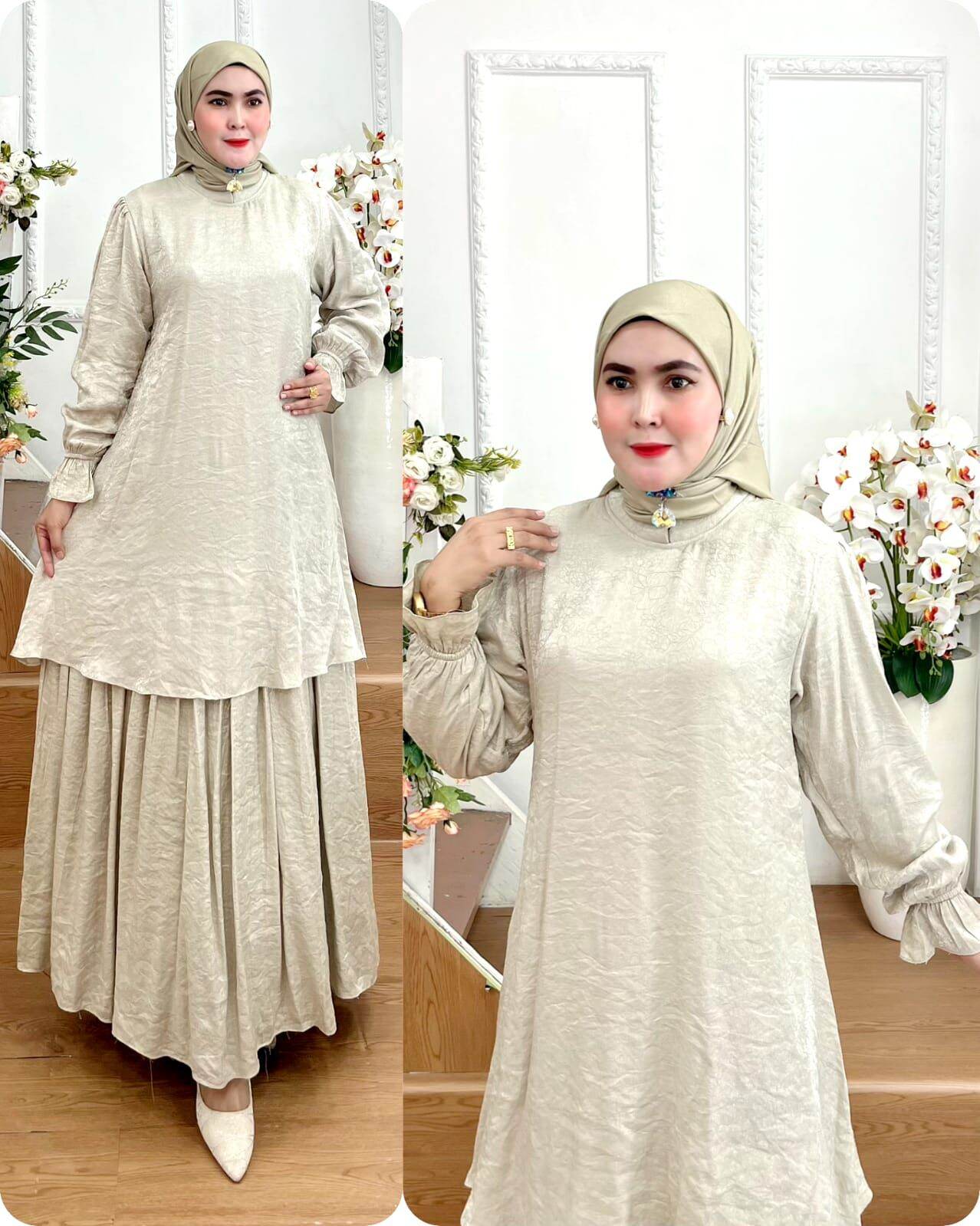 COD-MAXI DRES TERBARU 2024 DESAIN MELAYU BAHAN JAGUAR PRINTING MODEL BAWAH PLISKET-DRESS GAMIS ...