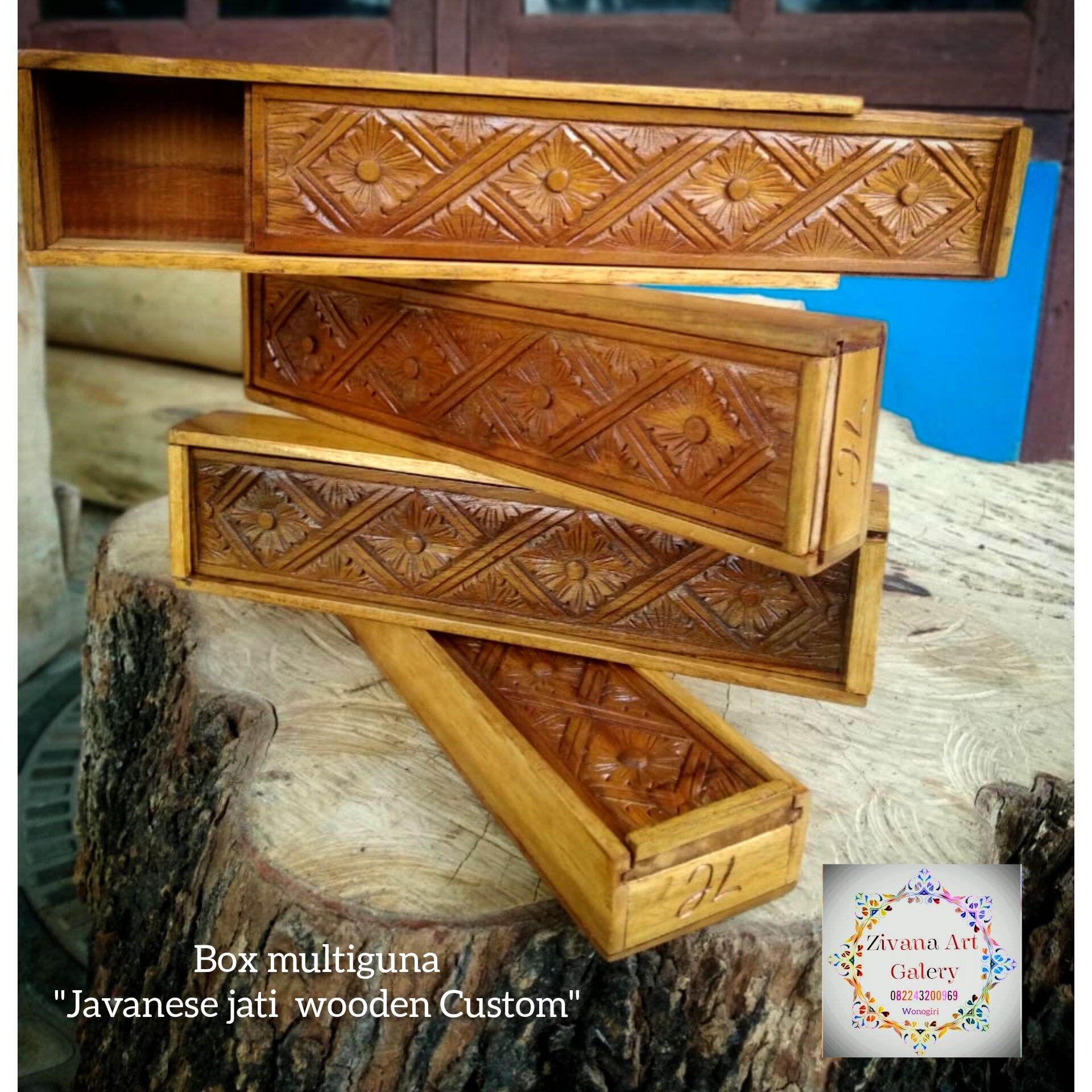 kotak ukir serbaguna berfungsi untuk kotak pensil,kotak perhiasan atau ...