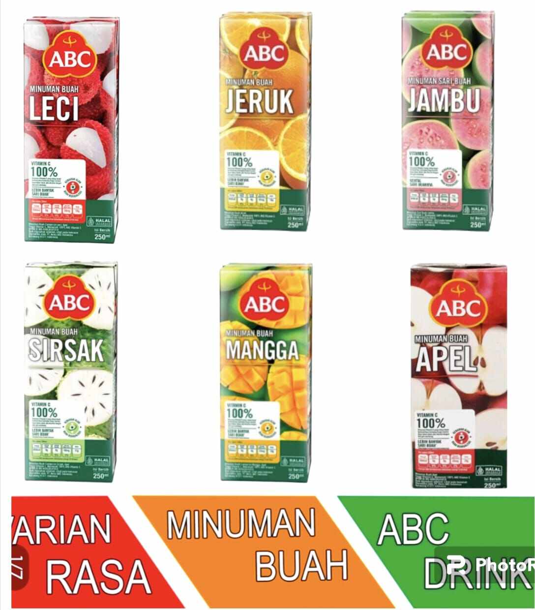ABC JUS UKURAN 250ML ADA 6 PILIHAN RASA | Lazada Indonesia