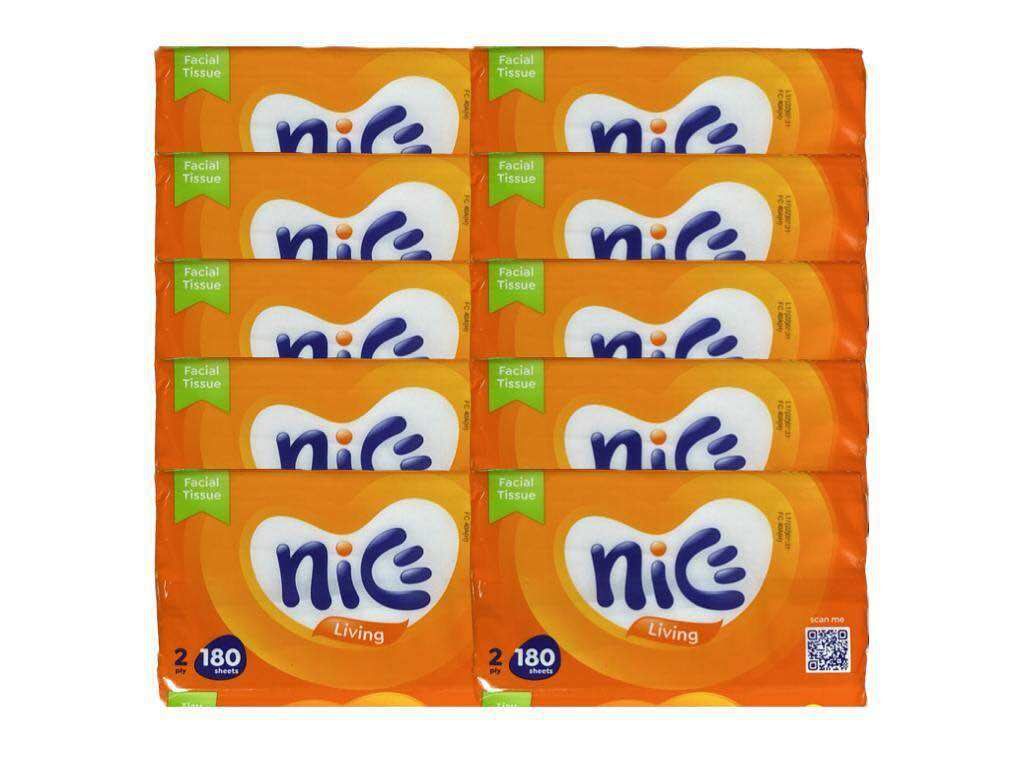 Paket tissue nice 180 sheets 2ply (10pcs) | Lazada Indonesia