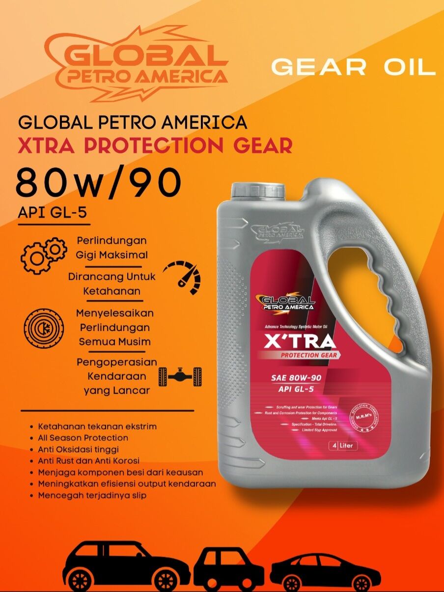 Oli Transmisi Xtra Protection Gear Global Petro America 80w-90 4 Liter ...