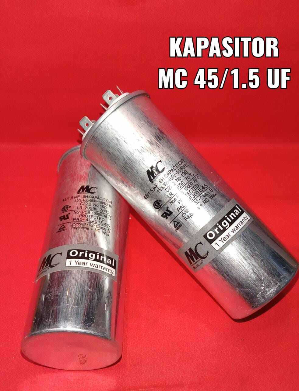 Kapasitor Kapasitor Kompresor Outdoor AC LG 2 PK MC 45 + 1.5 uF mF ...