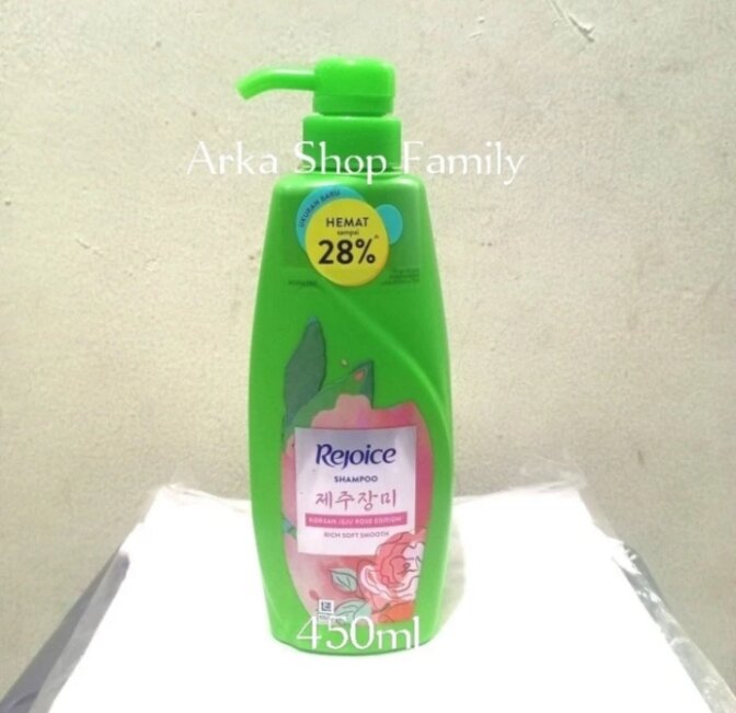 REJOICE Rich Jeju Rose Shampoo Soft Smooth Shampo Sampo Pump 450ml ...